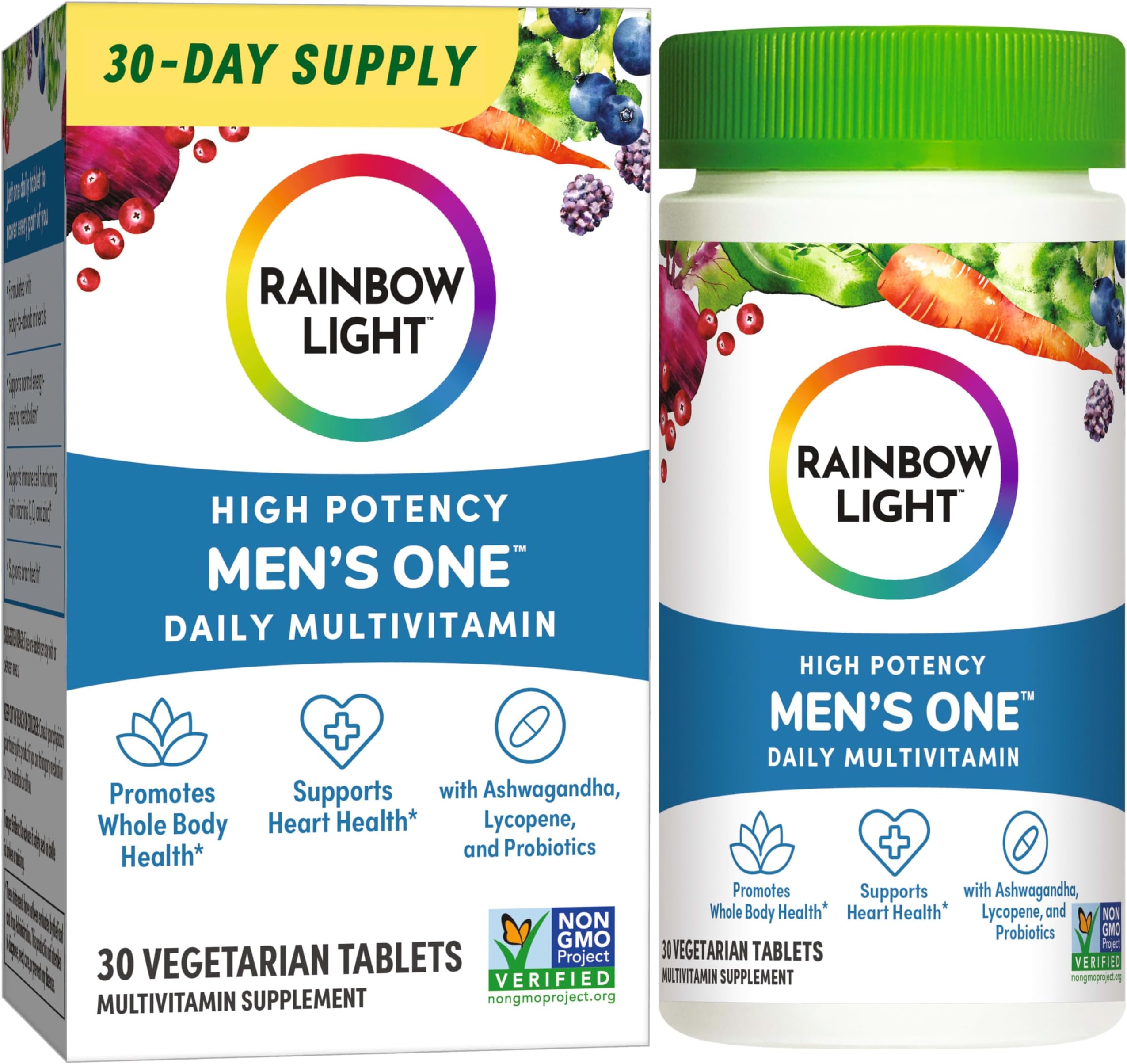 Amazon.com: Rainbow Light Multivitamin for Men, Vitamin C, D & Zinc ...
