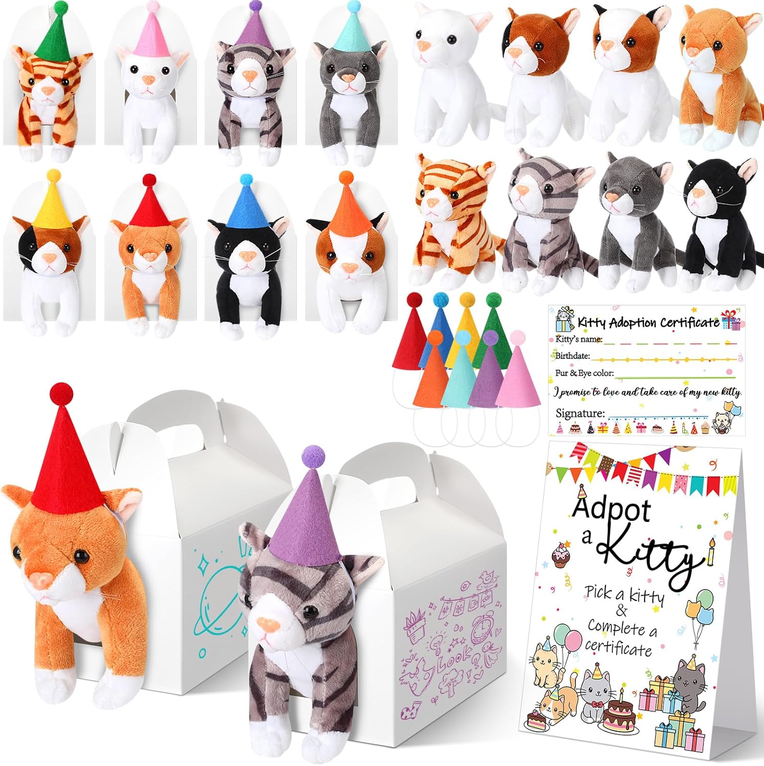 Amazon.com: HyDren 33 Pcs Adopt Pet Party Favors Include Adoption Sign Animal Adoption ...
