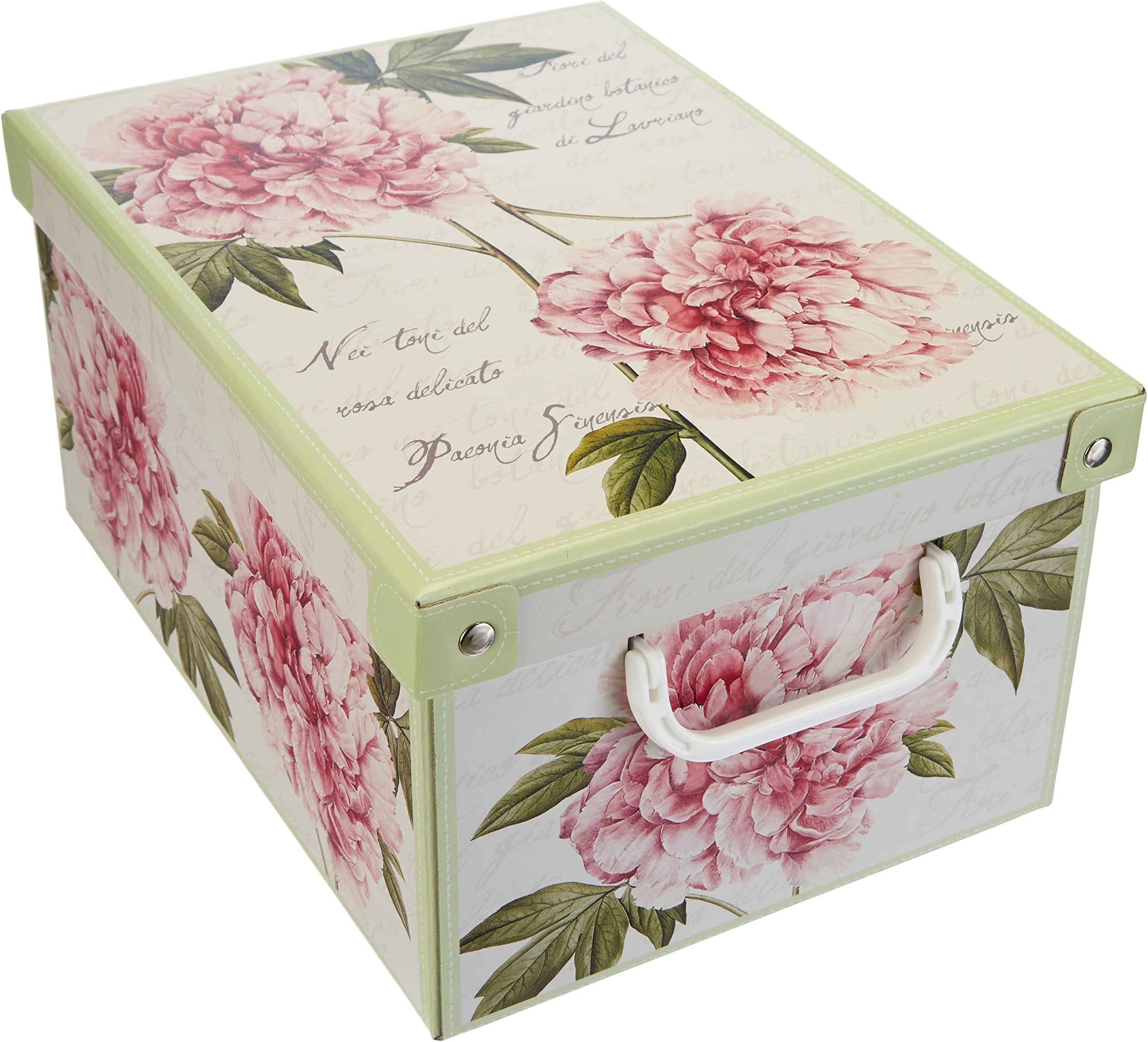 Collection Small Peonies, decorative storage box, cardboard storage ...