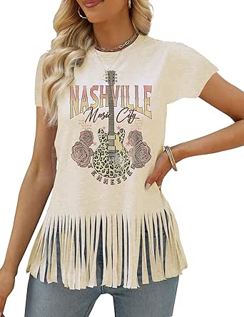 iliheyov Nashville Tank Top for Women Country Music Festival Graphic ...