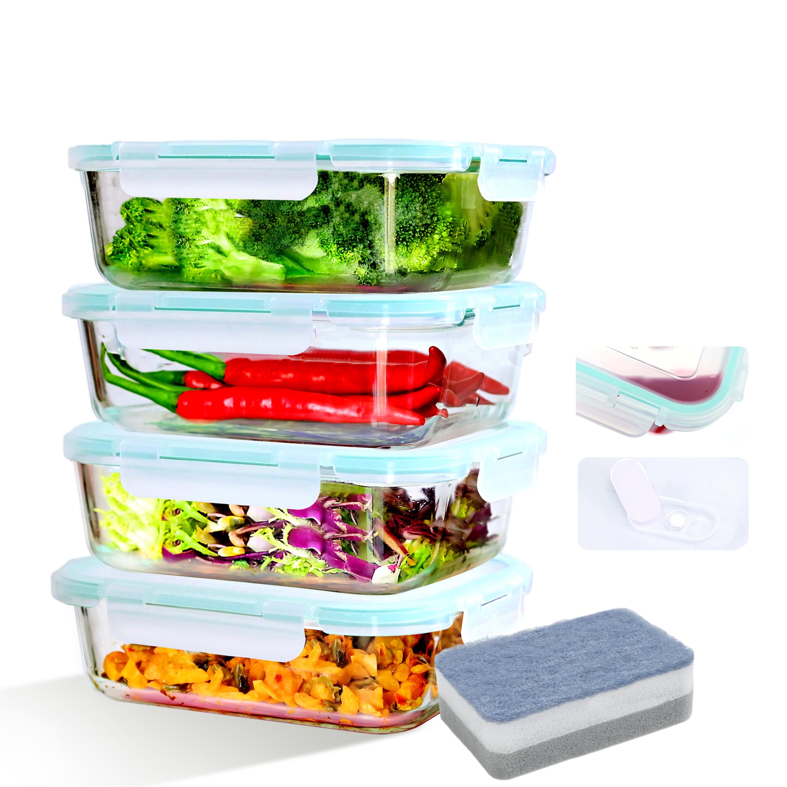 Containers With Sponges Composty | Konjac Baby Bath Sponges | 3 Pack