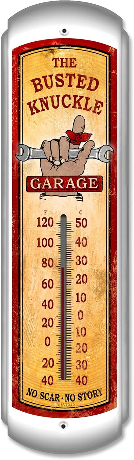 Amazon.com: Busted Knuckle Garage BUST042 Automotive Wall Thermometer ...