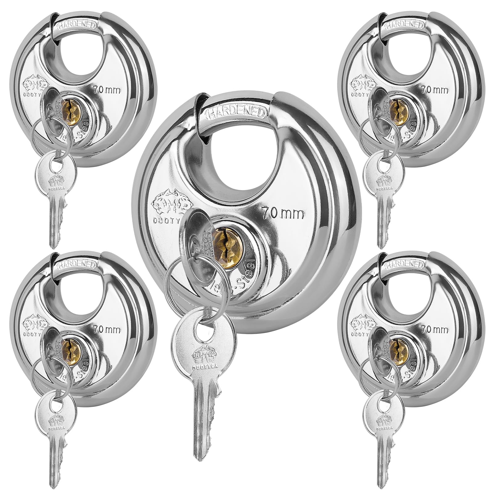 DuoTyga Discus Keyed Alike Padlock, 2-3/4 Inch Wide, Heavy Duty ...
