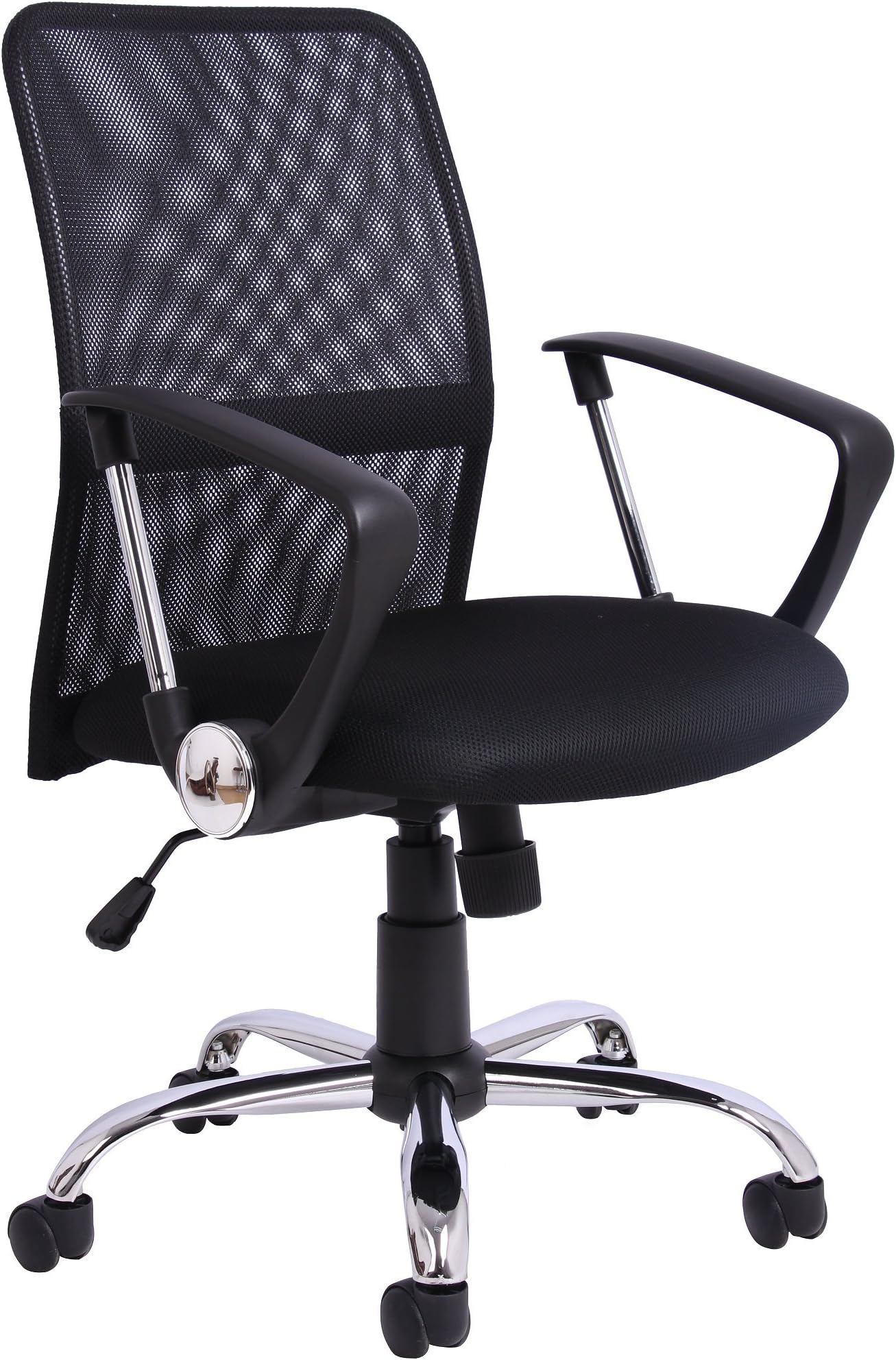 Office Essentials Office Chair with Arms, Adjustable Office Desk Chair ...