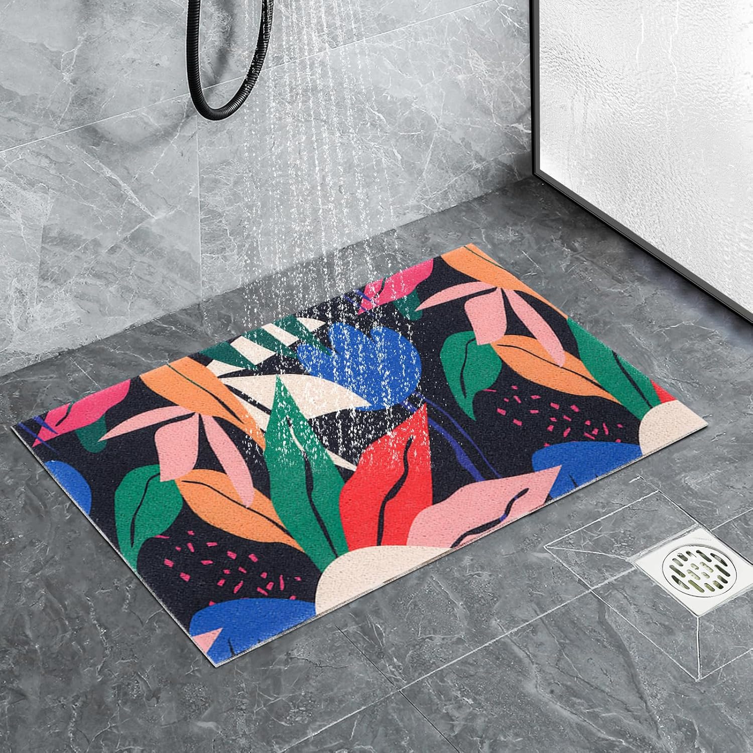 Amazon.com: LY4U Shower Mat Non Slip Anti-Microbial Washable PVC ...