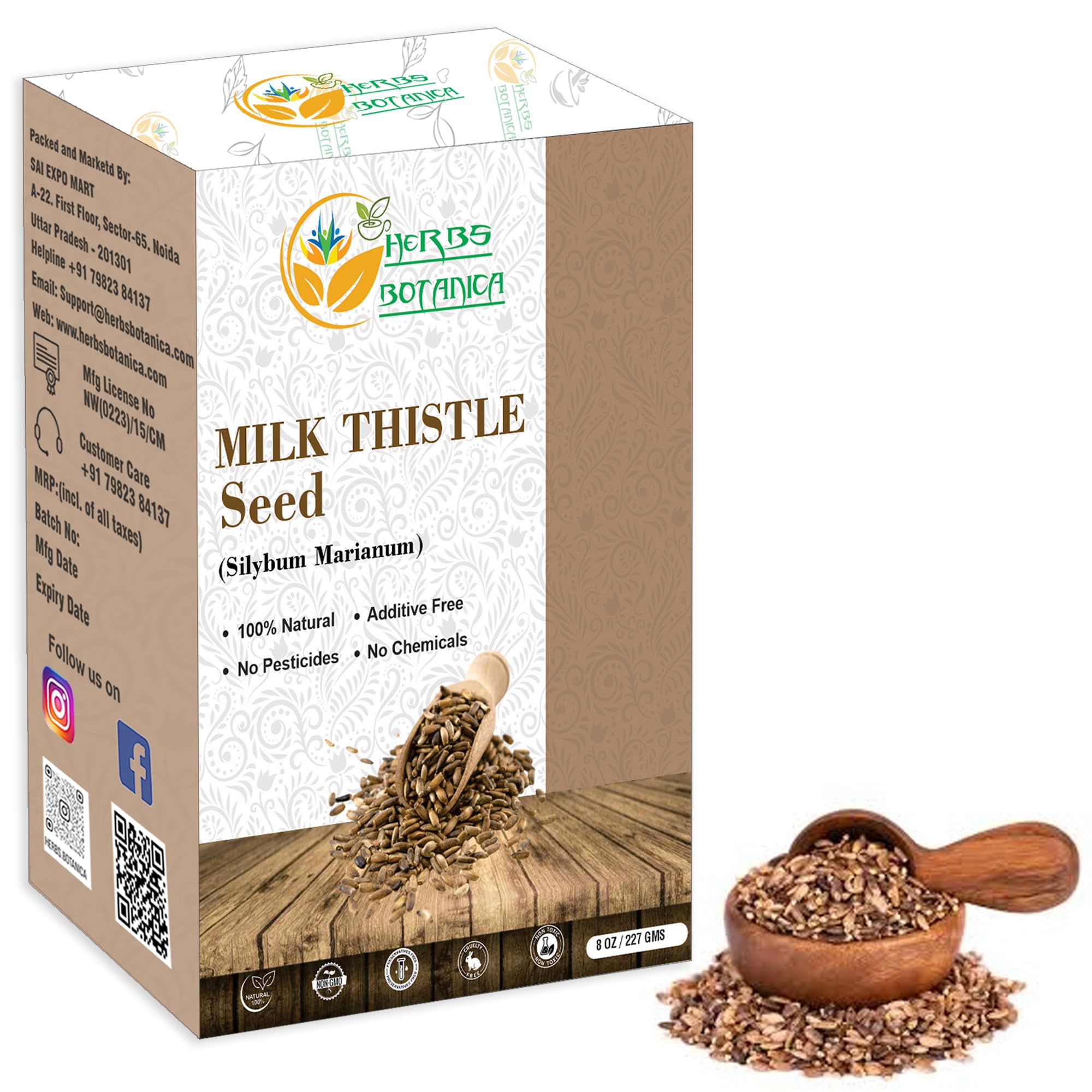 Amazon.com: Herbs Botanica Milk Thistle Herb Seeds Semilla De Cardo ...