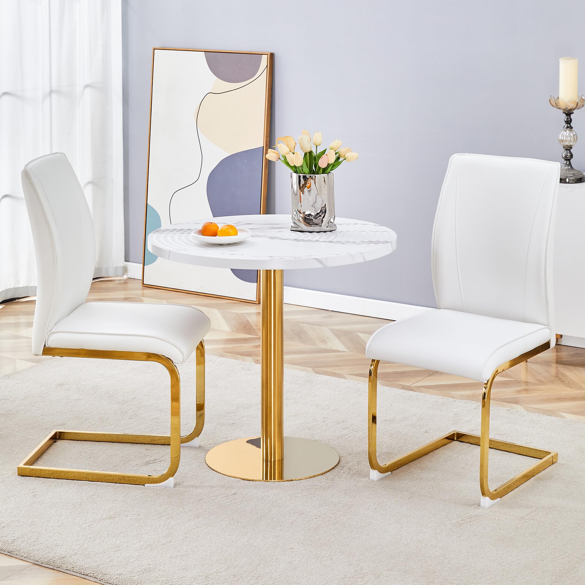 Amazon.com - NYEESS Small Dining Table Set for 2, 31” Round Kitchen ...