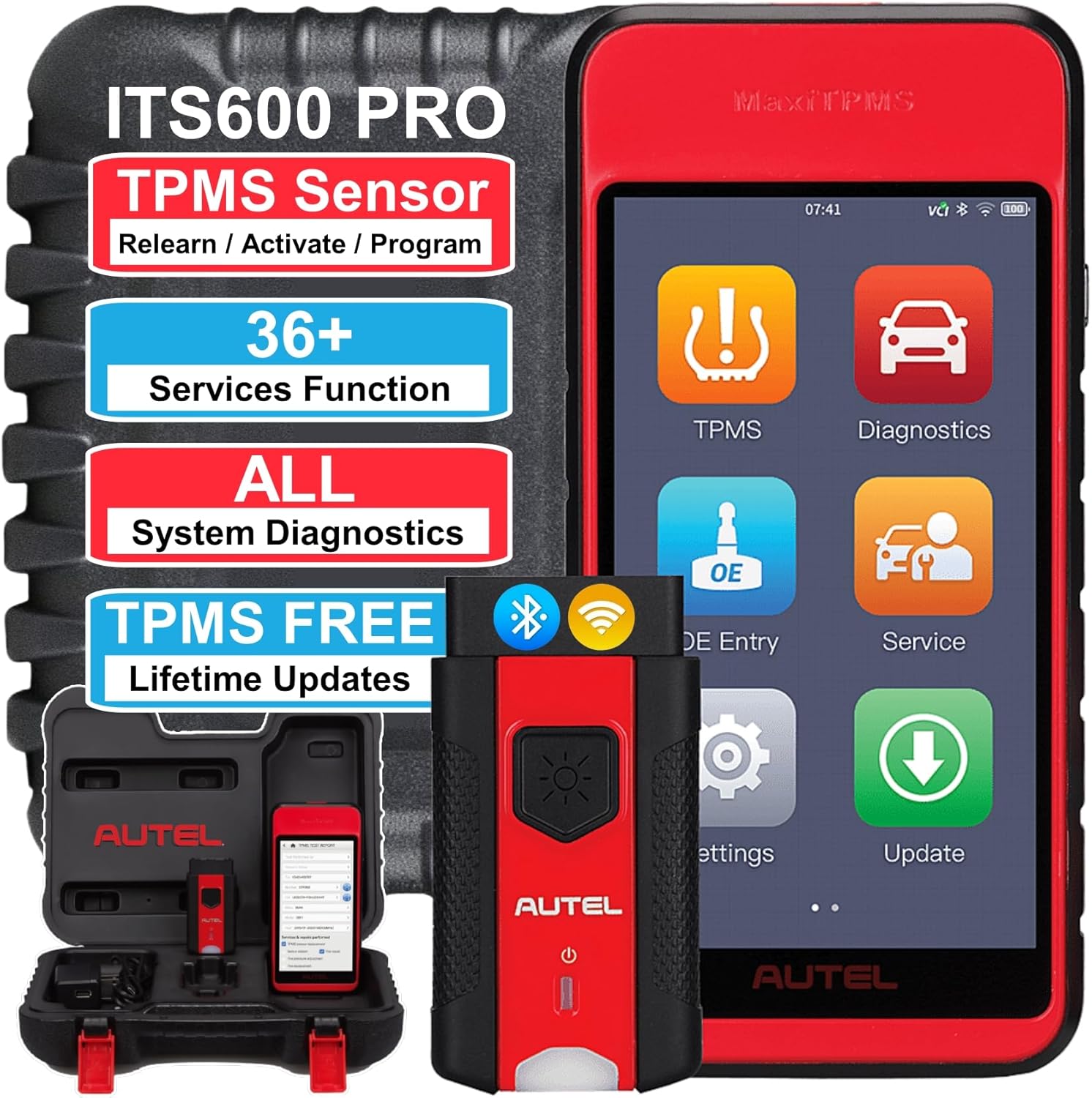 Amazon.com: Autel MaxiTPMS ITS600 Pro TPMS Programming Tool with All System Diagnosis Scan, 36 ...