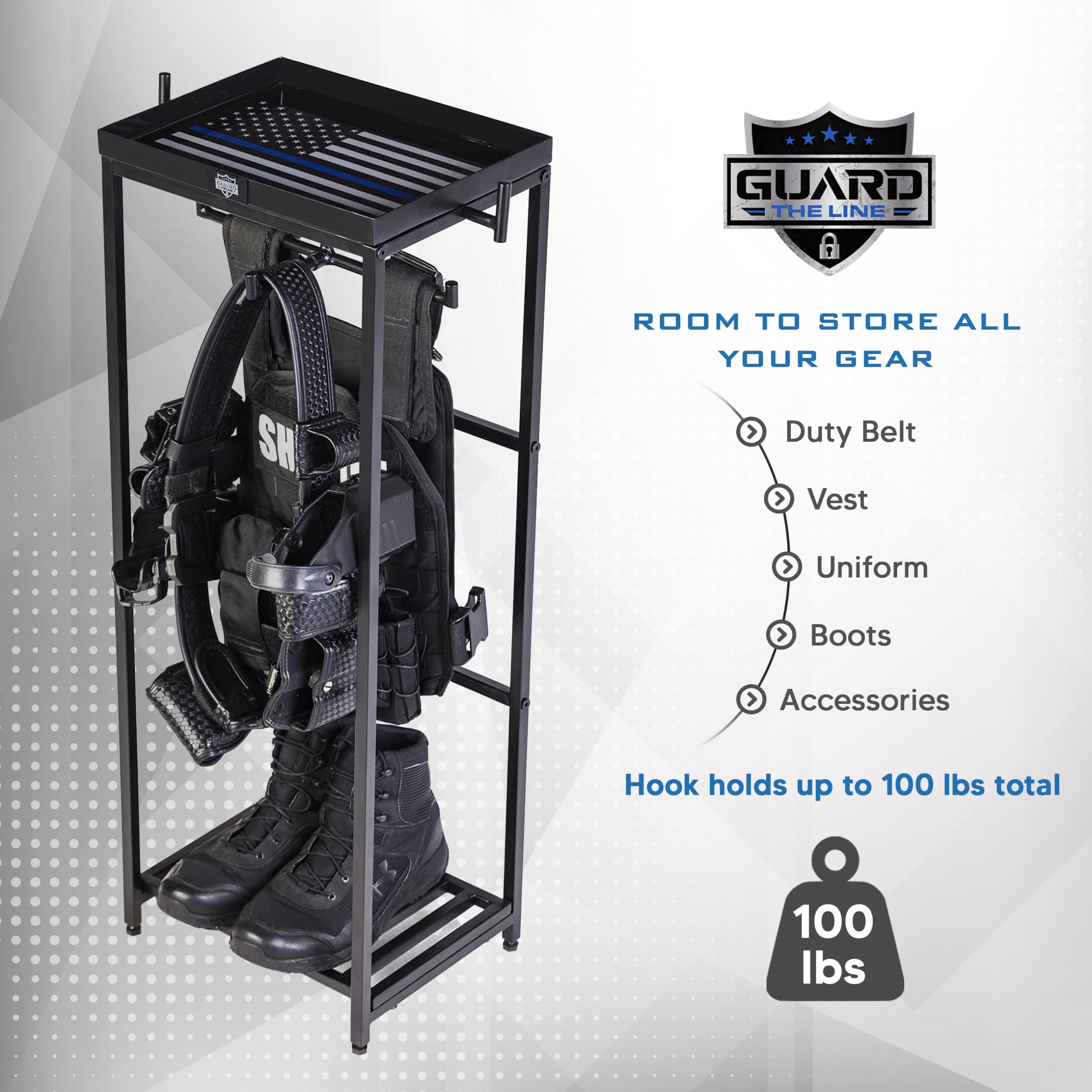 Police Gear Rack - Thin Blue Line Law Enforcement and Military Gear ...