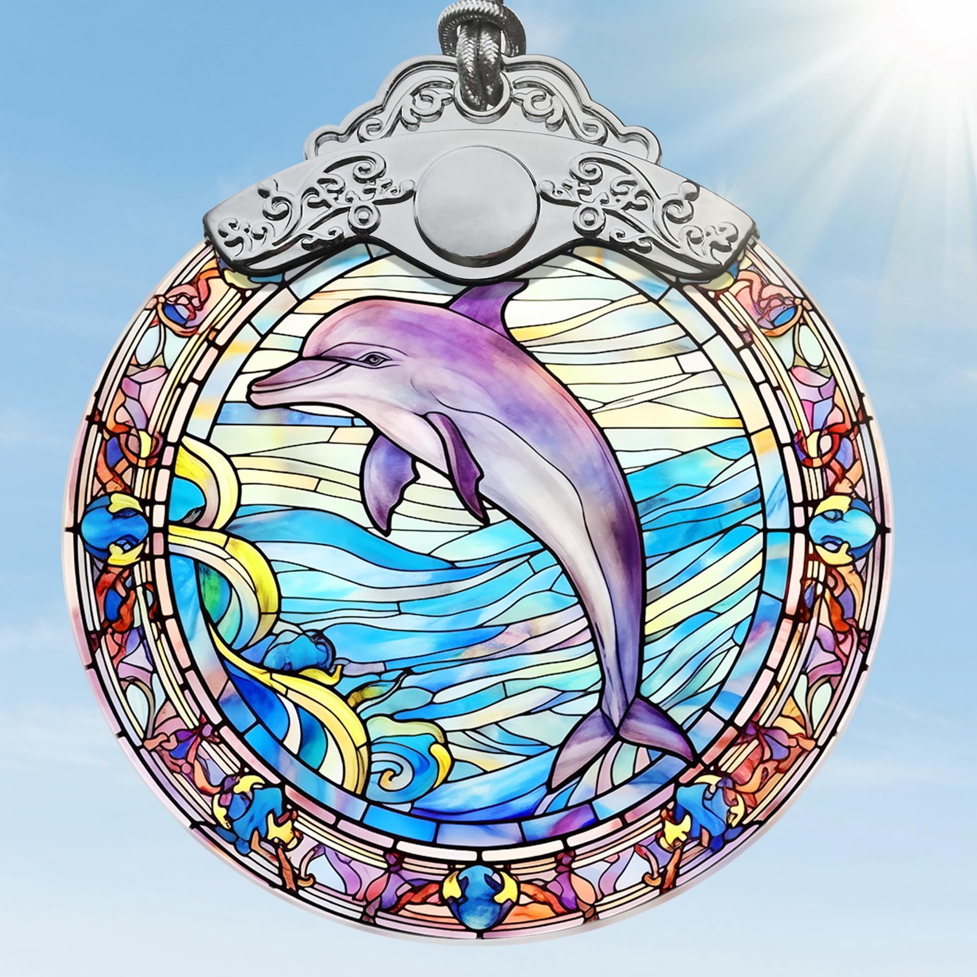 Amazon.com: 365RUSTIC Dolphin Ornaments for Christmas Tree, Wooden ...