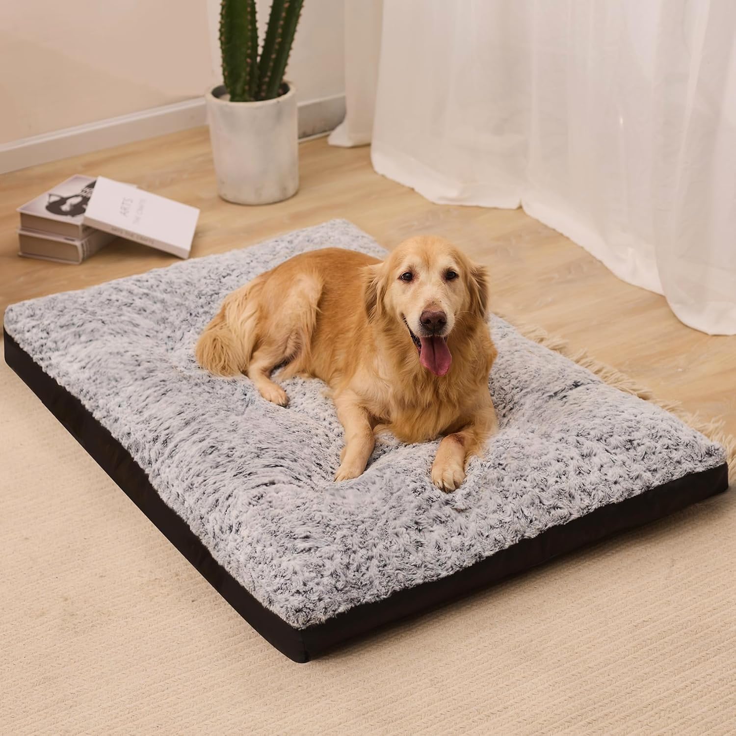 Amazon.com : IHINIRE Washable Dog Crate Bed Deluxe Plush Dog Bed ...