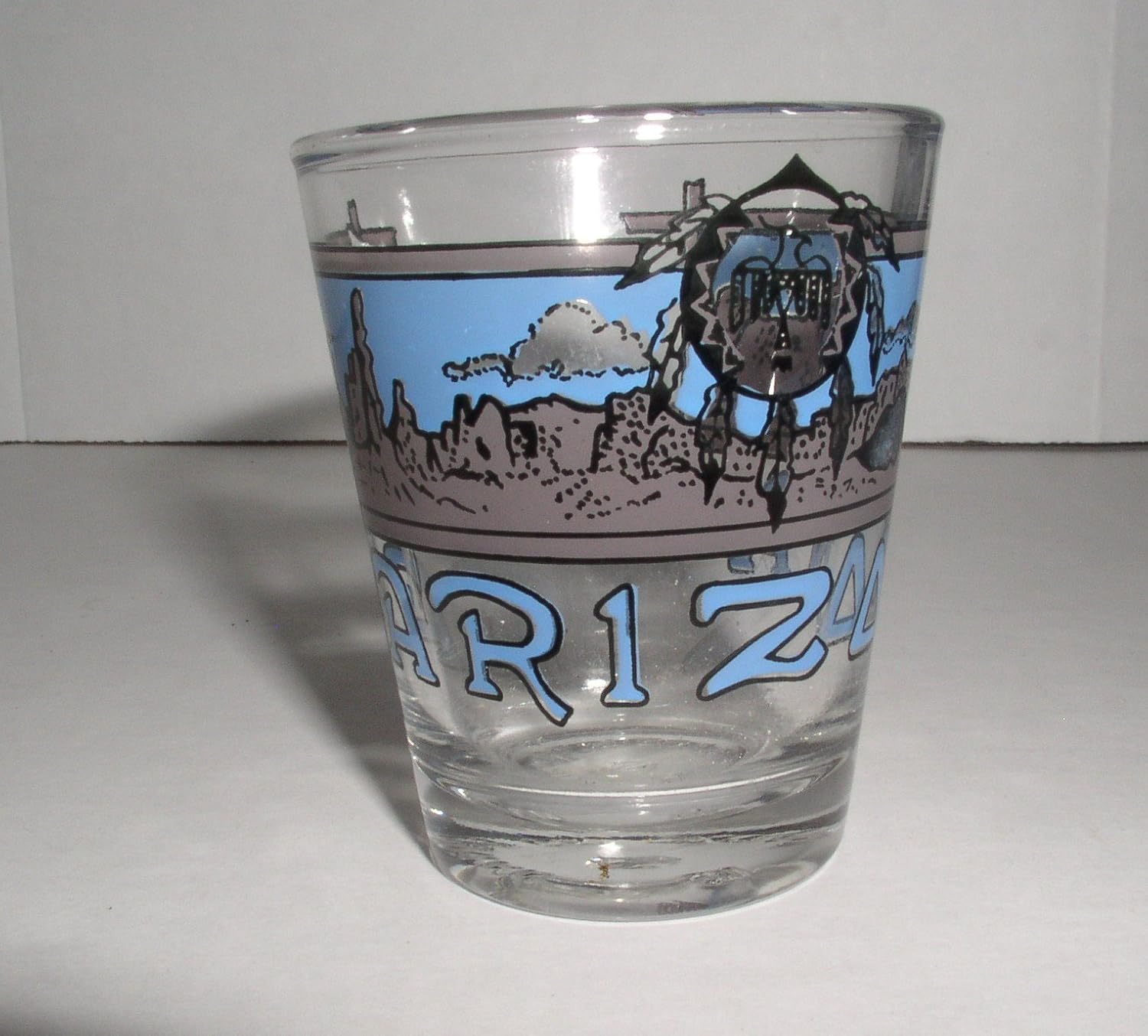 Amazon.com | ARIZONA BLUE ON CLEAR GLASS ONE OUNCE: Shot Glasses: Shot ...