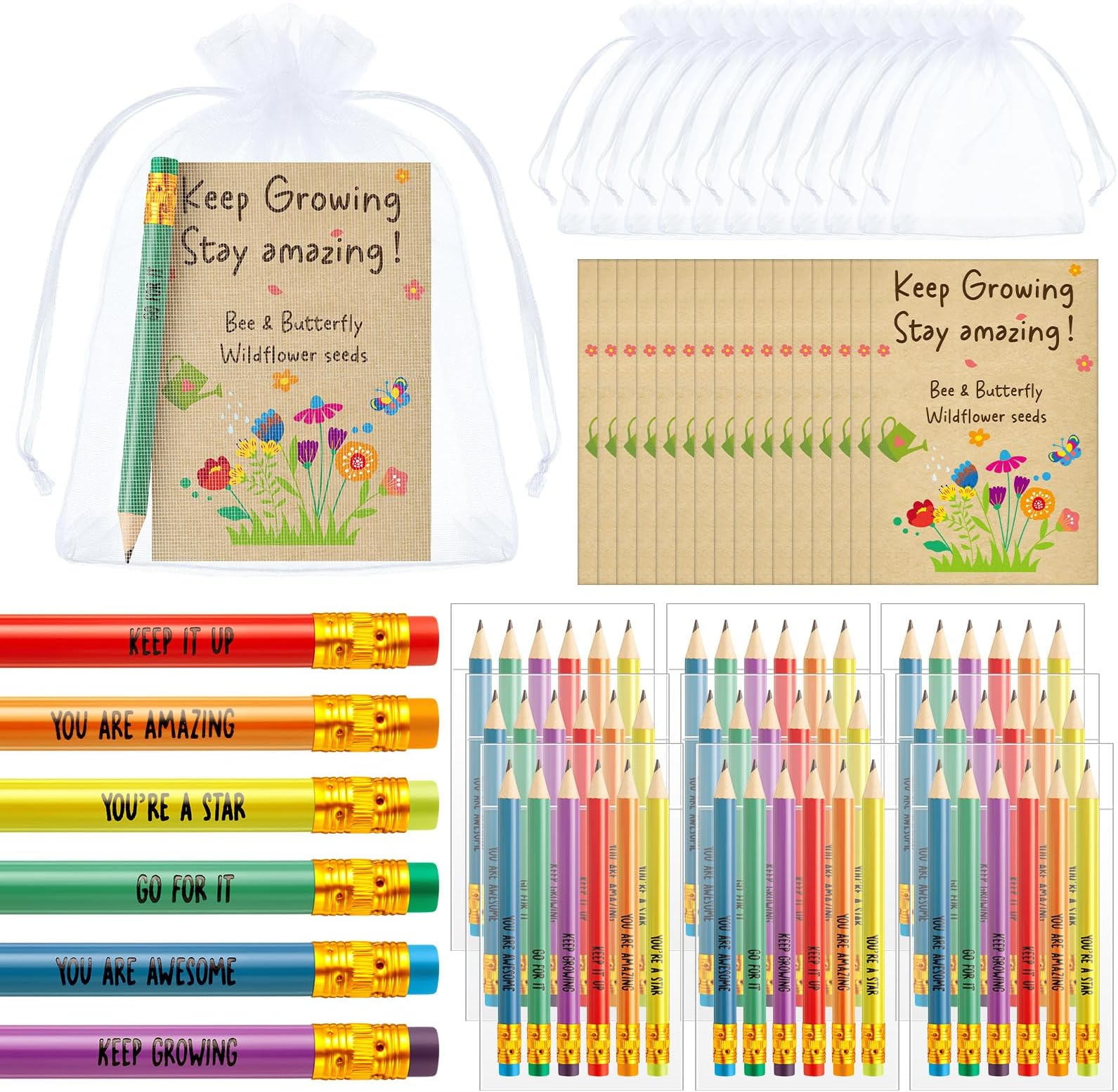 Tenare 30 Pack Teacher to Student Gifts Flower Seed Packets (No Seeds ...