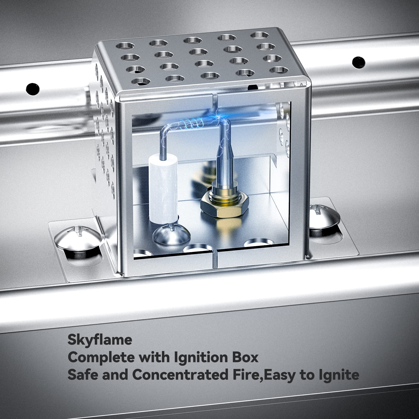 Snapklik.com : Skyflame 30" Rectangle Stainless Steel Fire Pit Drop-in ...