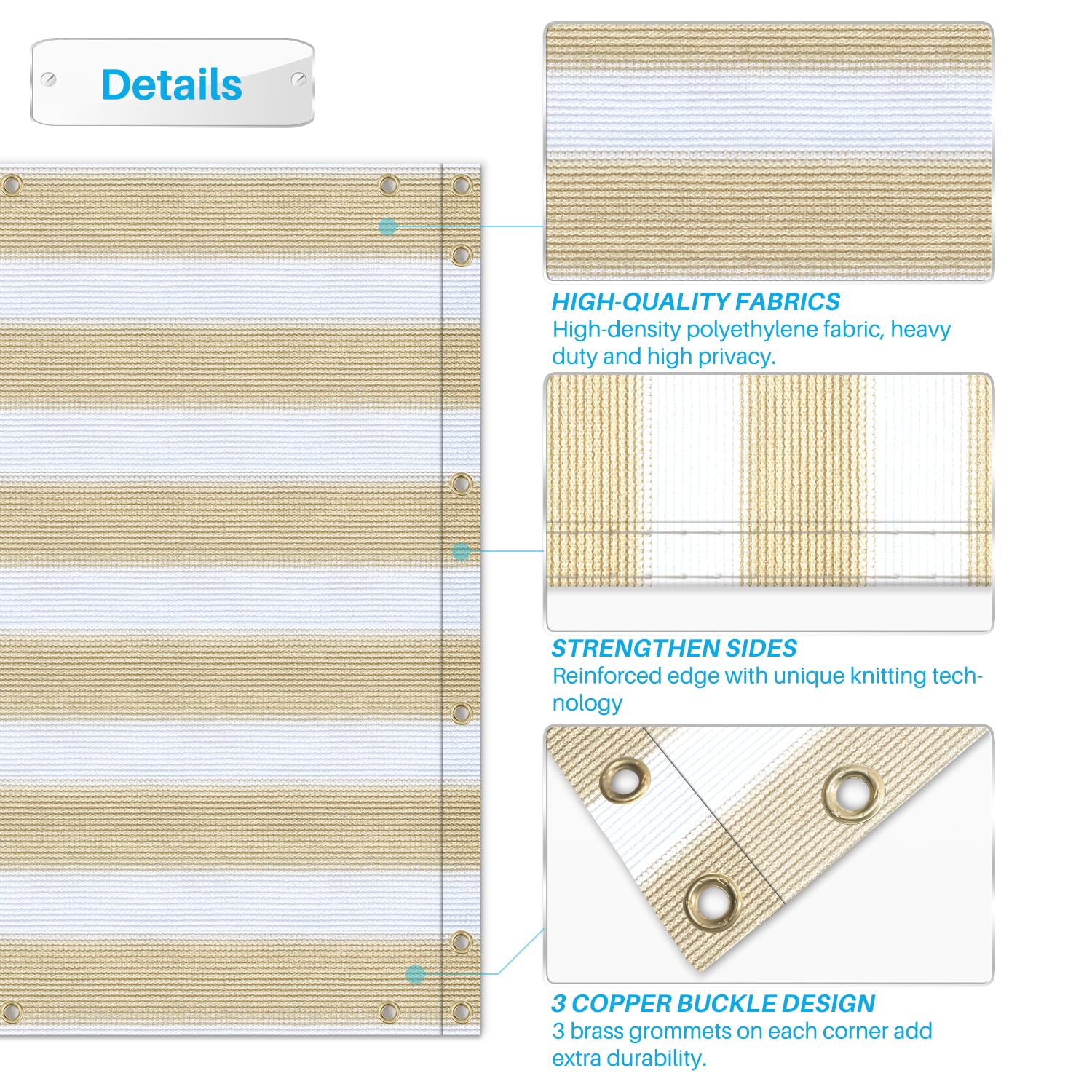 Snapklik.com : Patio 3 X 50 Balcony Privacy Screen Apartment Railing ...