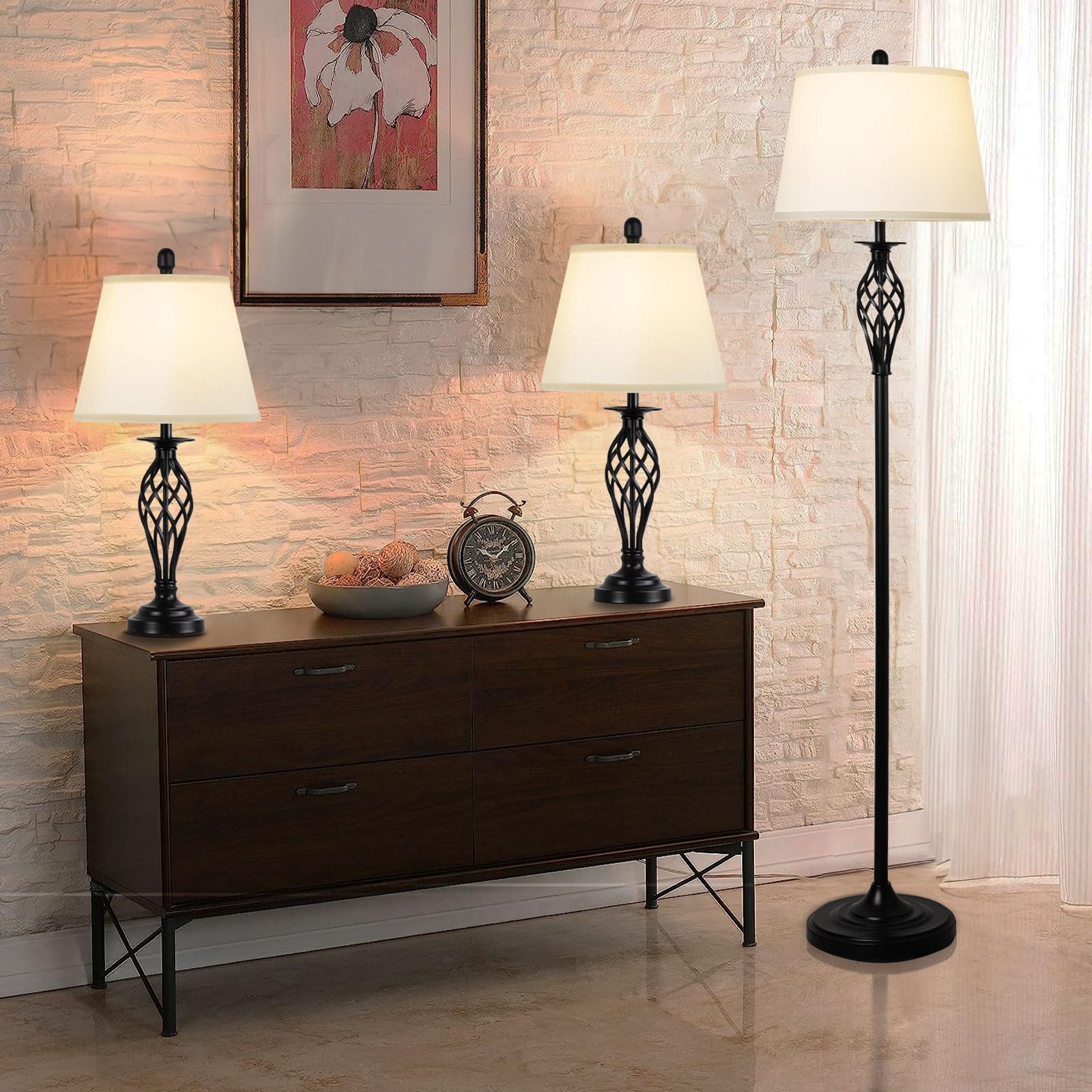 Elegant Designs LC1002-RBZ Traditional Style Restoration Bronze Three ...