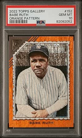 Amazon.com: PSA 10 SP TOPPS GALLERY #152 BABE RUTH ORANGE PATTERN ...