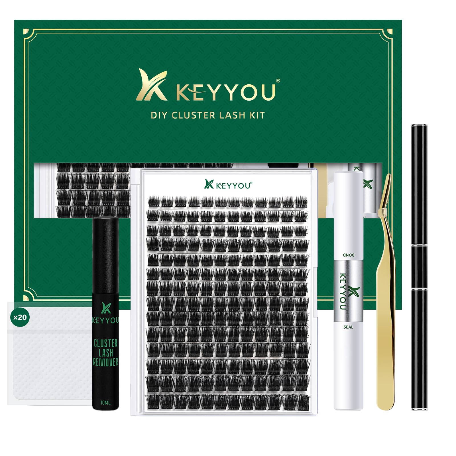 KEYYOU Cluster Lash Remover - Quick Removal DIY Lashes in 30 Seconds ...
