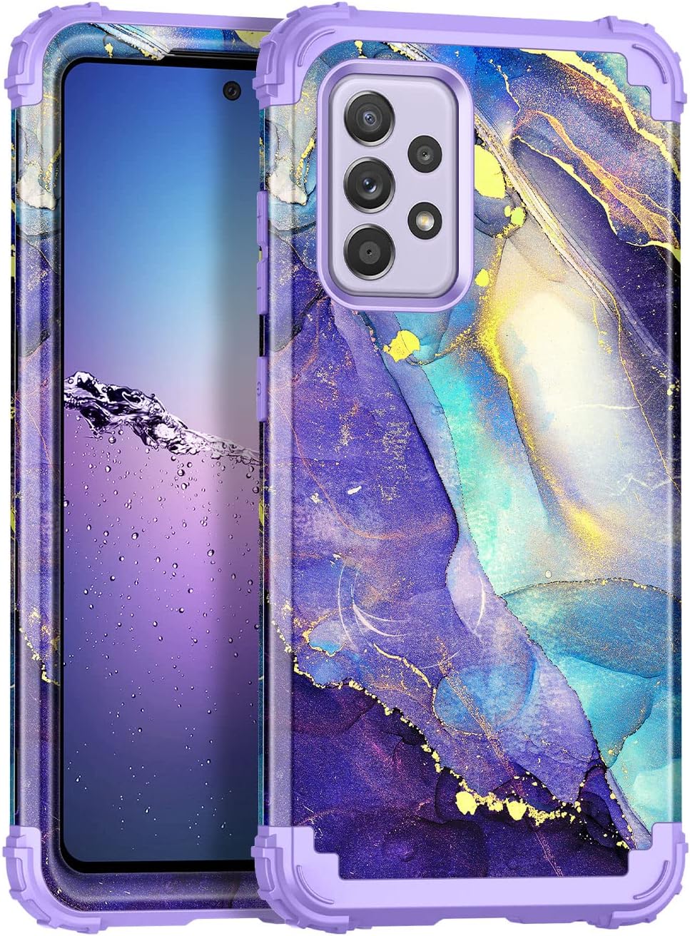 Amazon.com: Jeylly for Samsung Galaxy A52 / A52 5G / A52s 5G Case, Heavy Duty Shockproof Full ...