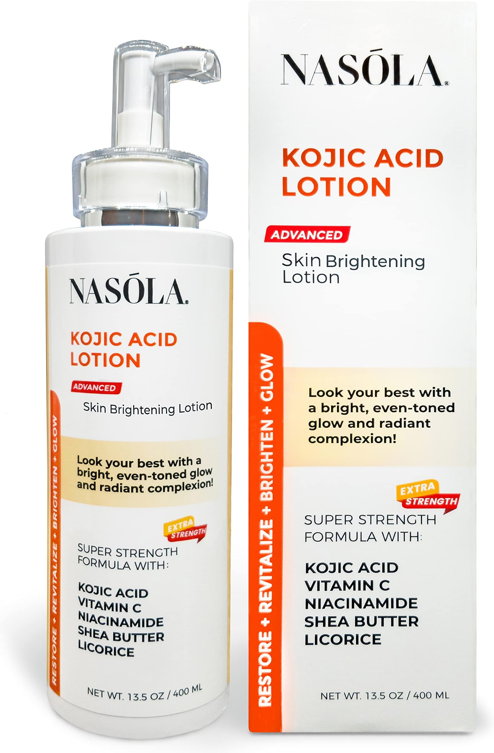 Amazon.com : Nasola Kojic Acid Lotion Natural Skin Clarifying for Face ...