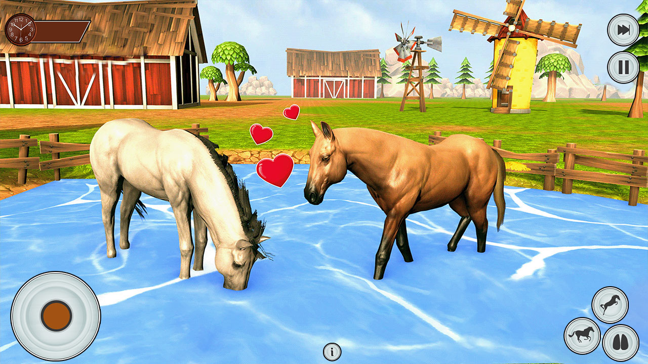 野生の妊娠中の馬シミュレーター動物馬の冒険 - 仮想乗馬馬とママの馬の野生動物 - 妊娠中の馬のゲーム-Amazonアプリストアのアプリ