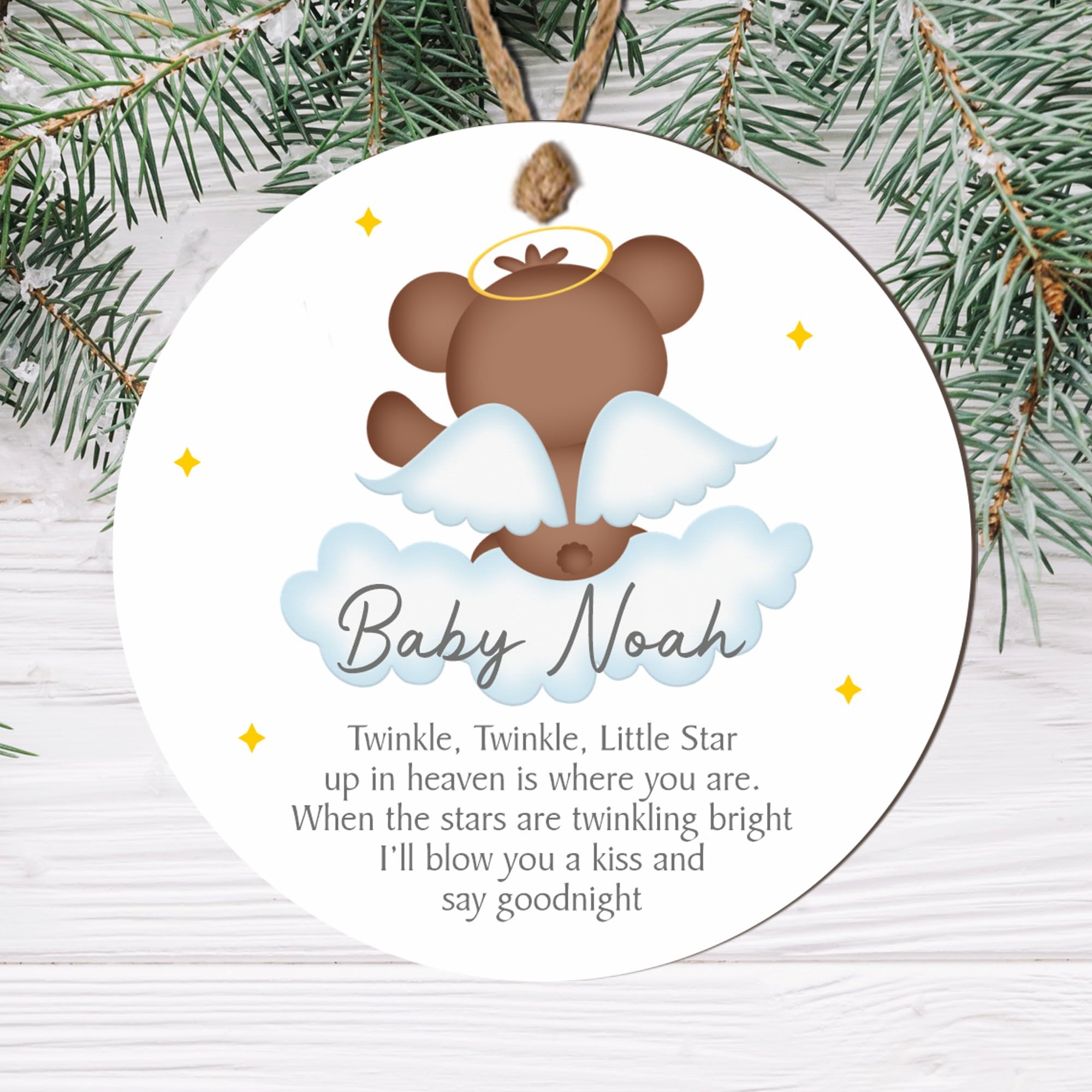 "Personalised 'Twinkle, Twinkle Little Star' Baby Memorial Bauble ...