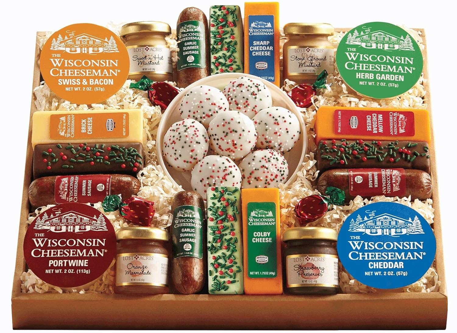 Amazon.com : The Wisconsin Cheeseman 21 Favorites - Food Gift Box with ...