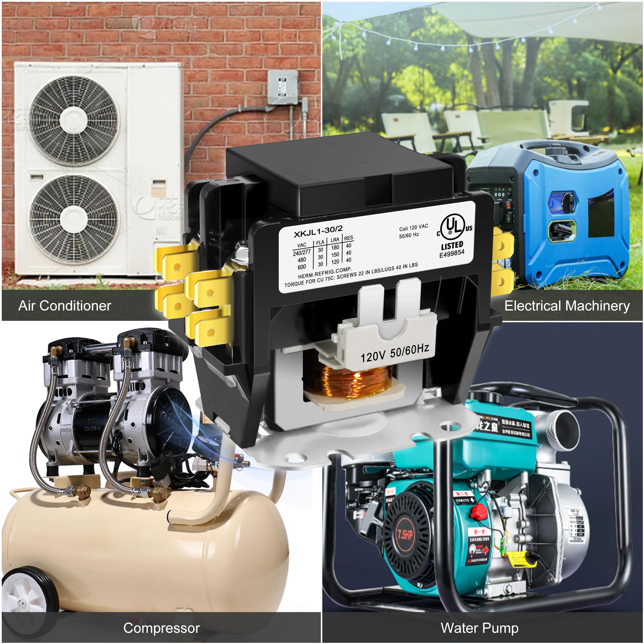 Snapklik.com : HVAC Motor Contactor, Furnace Replacement Relays, For ...