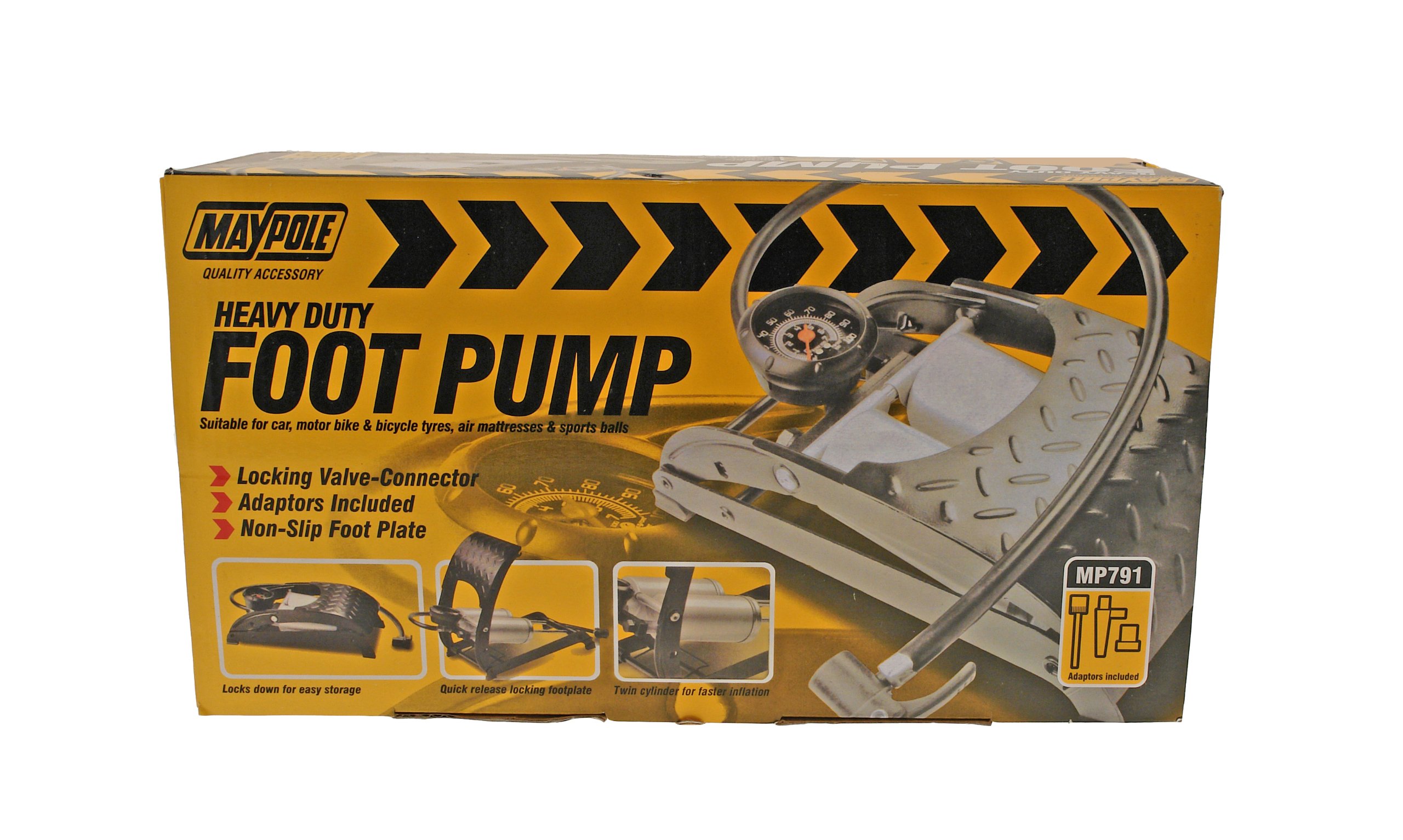 Maypole MP791 Heavy Duty Foot Pump : Amazon.co.uk: Automotive