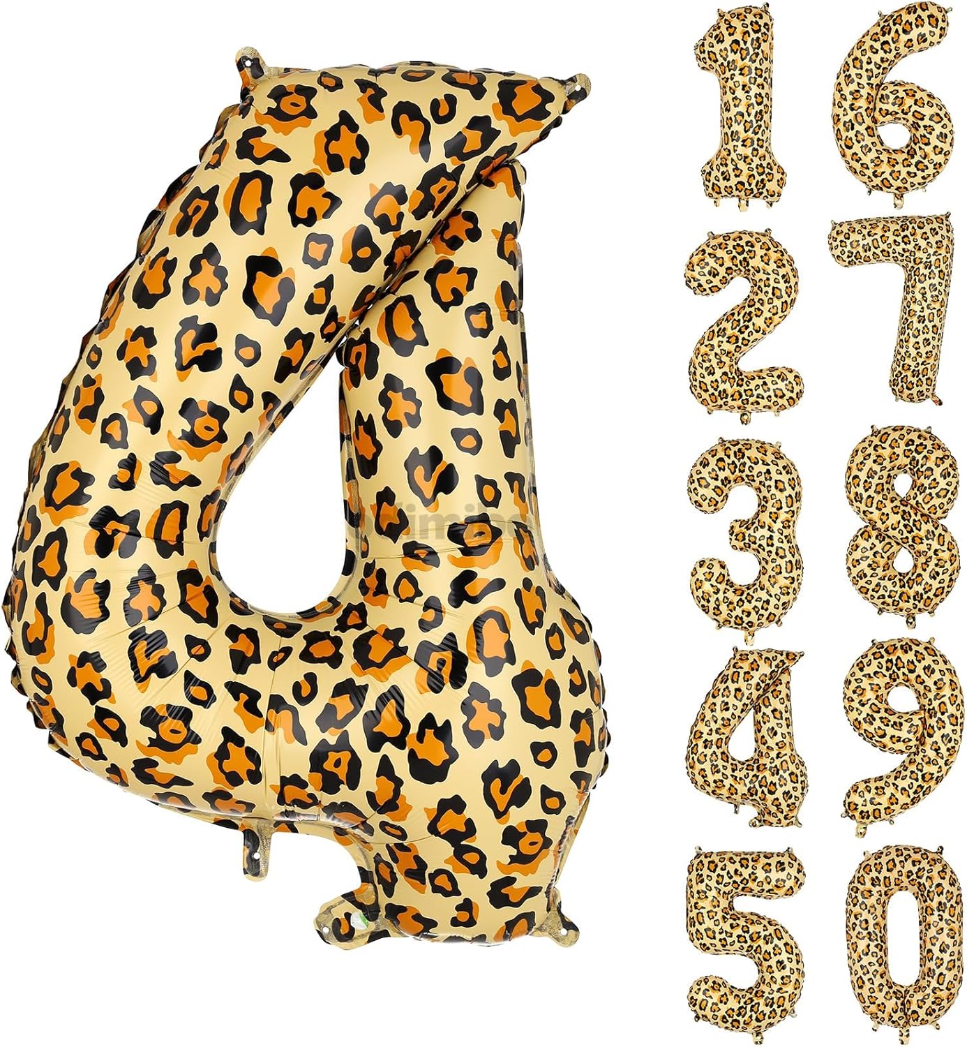 Amazon.com: Leopard Number 4 Balloons Decor 32 Inch Cheetah Theme Large ...