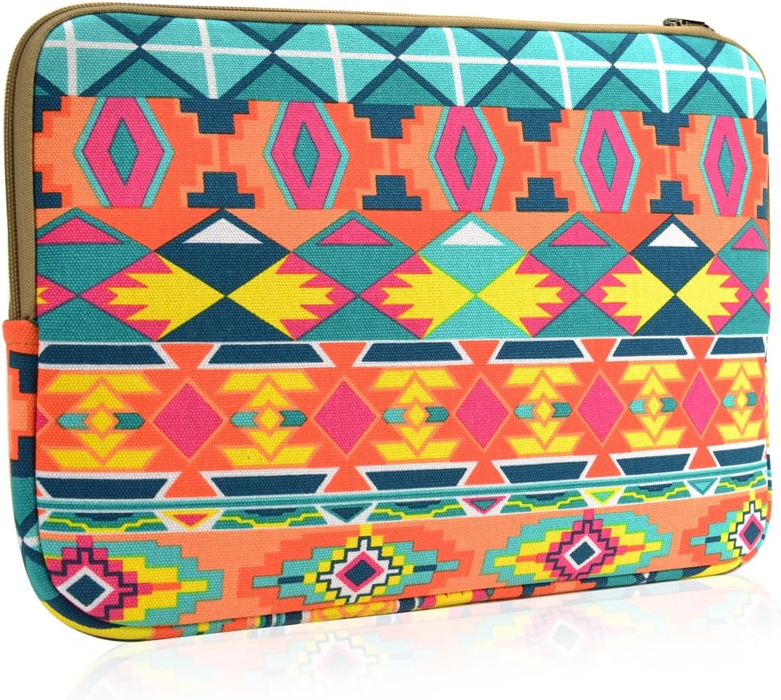 Amazon.com: TOPCASE Bohemian Style Canvas Fabric Laptop Sleeve Bag Case ...