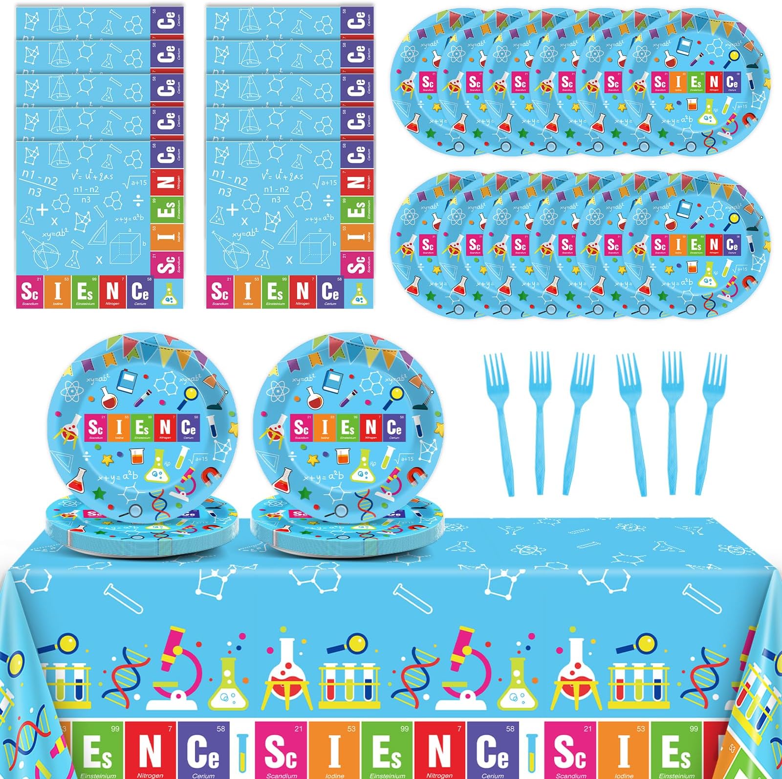 Amazon.com: 80 Pack of Science Lab Party Paper Plates for Birthday ...