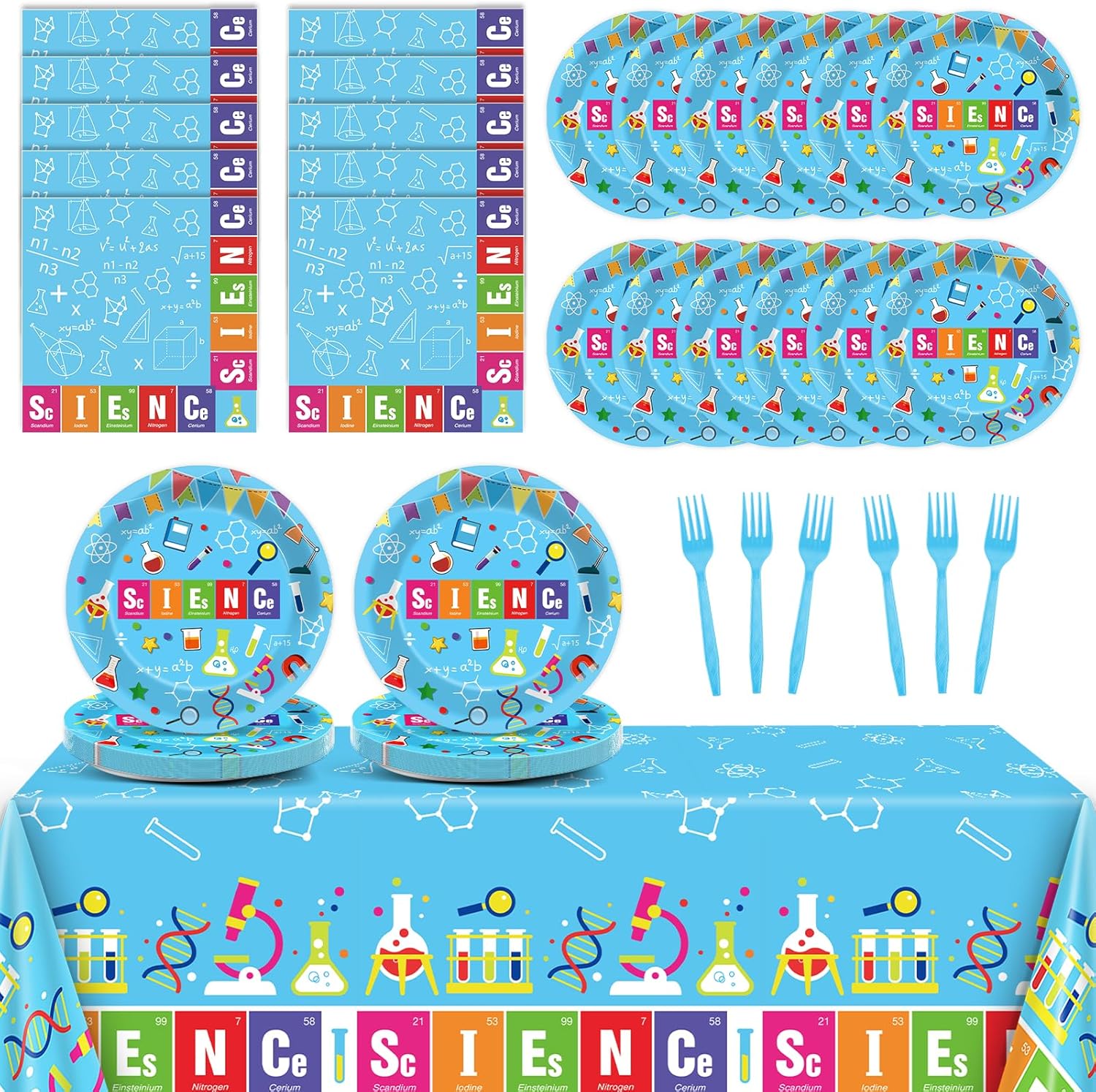 Amazon.com: chiazllta Science Party Supplies Tableware Set for 20 ...