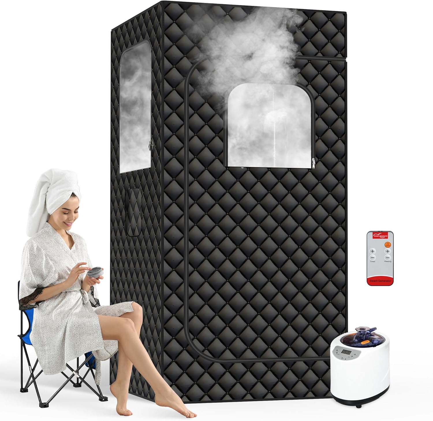 Amazon.com : Portable Sauna, Steam Sauna Tent for Home Spa, Large Space ...