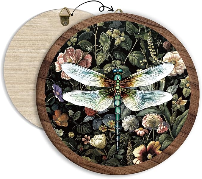 Amazon.com: Xeqej Dragonfly Flower Boho Hanging Wall Decor, Vintage ...