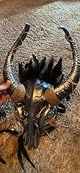 Amazon.com: Attitude Studio Silver Yak Animal Skull Full Mask With Horn ...
