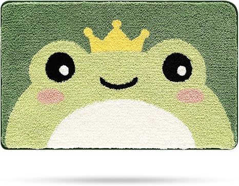 Amazon.com: Cute Frog Bath Mat, Extra Soft Absorbent Bath Rug, Non-Slip ...