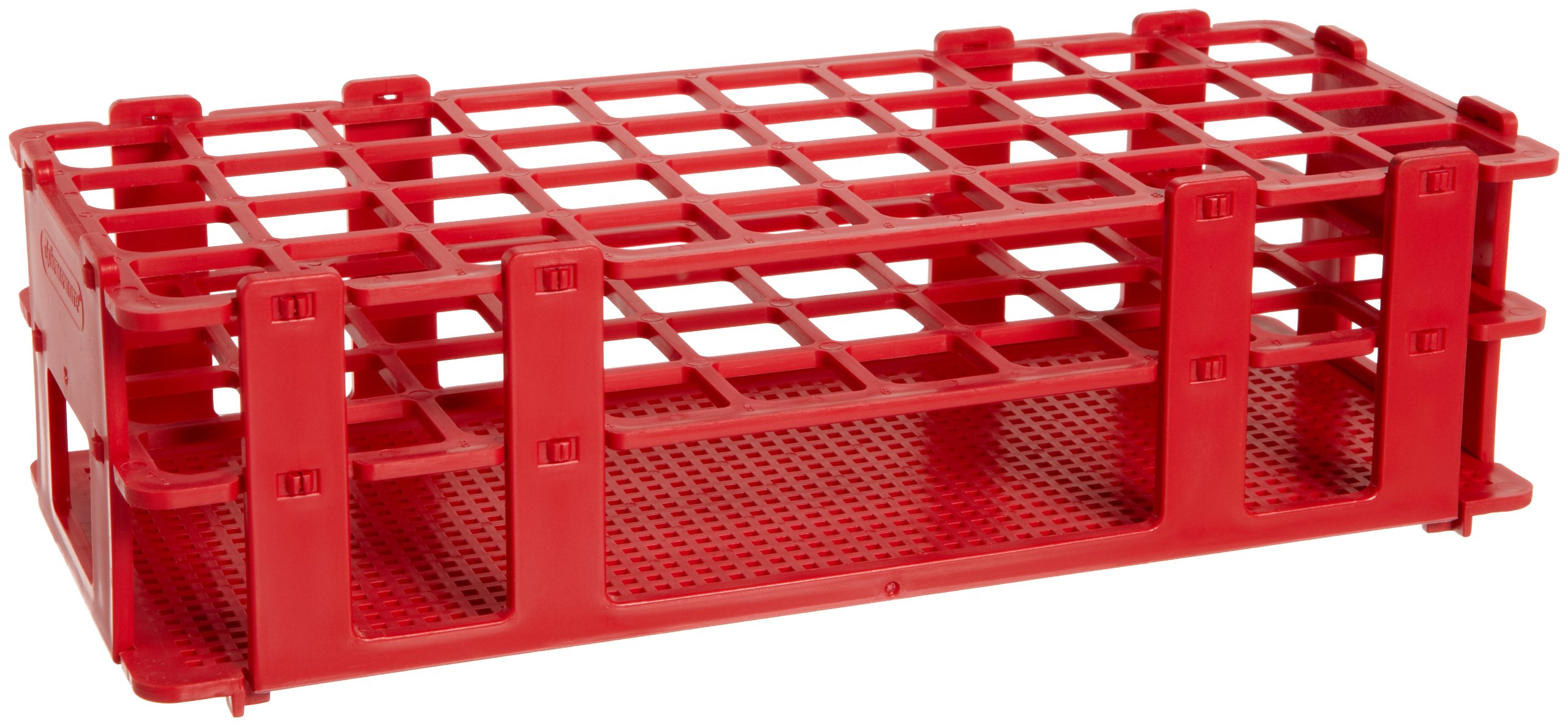 SP Bel-Art No-Wire Test Tube Rack; For 16-20mm Tubes, 40 Places, Red ...