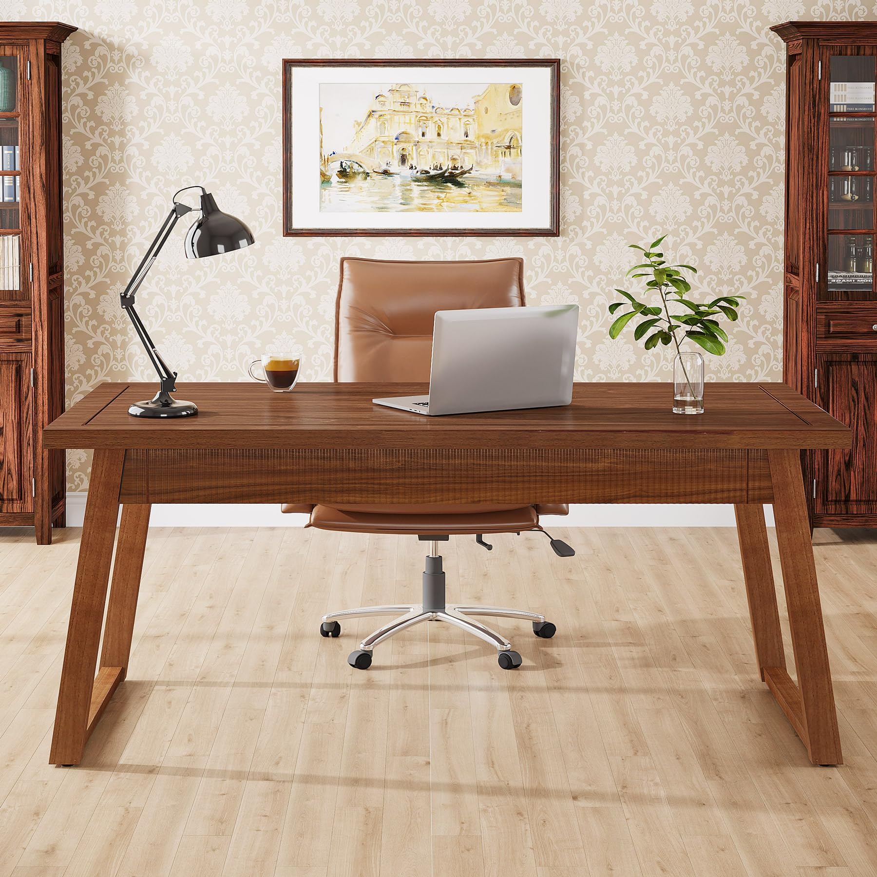 Amazon.com: SIMPLIHOME Hollander SOLID WOOD 60 inch Wide Home Office ...