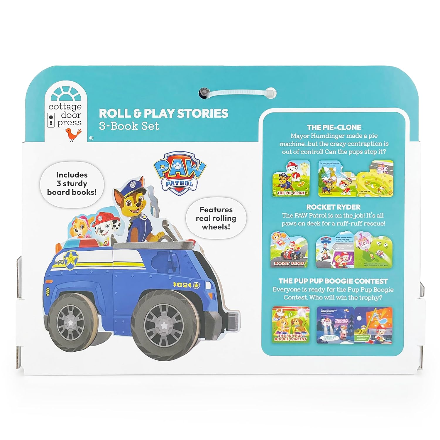 Paw Patrol Roll n Go - Wheeled Board Book Set, 3-Book Gift Set With ...