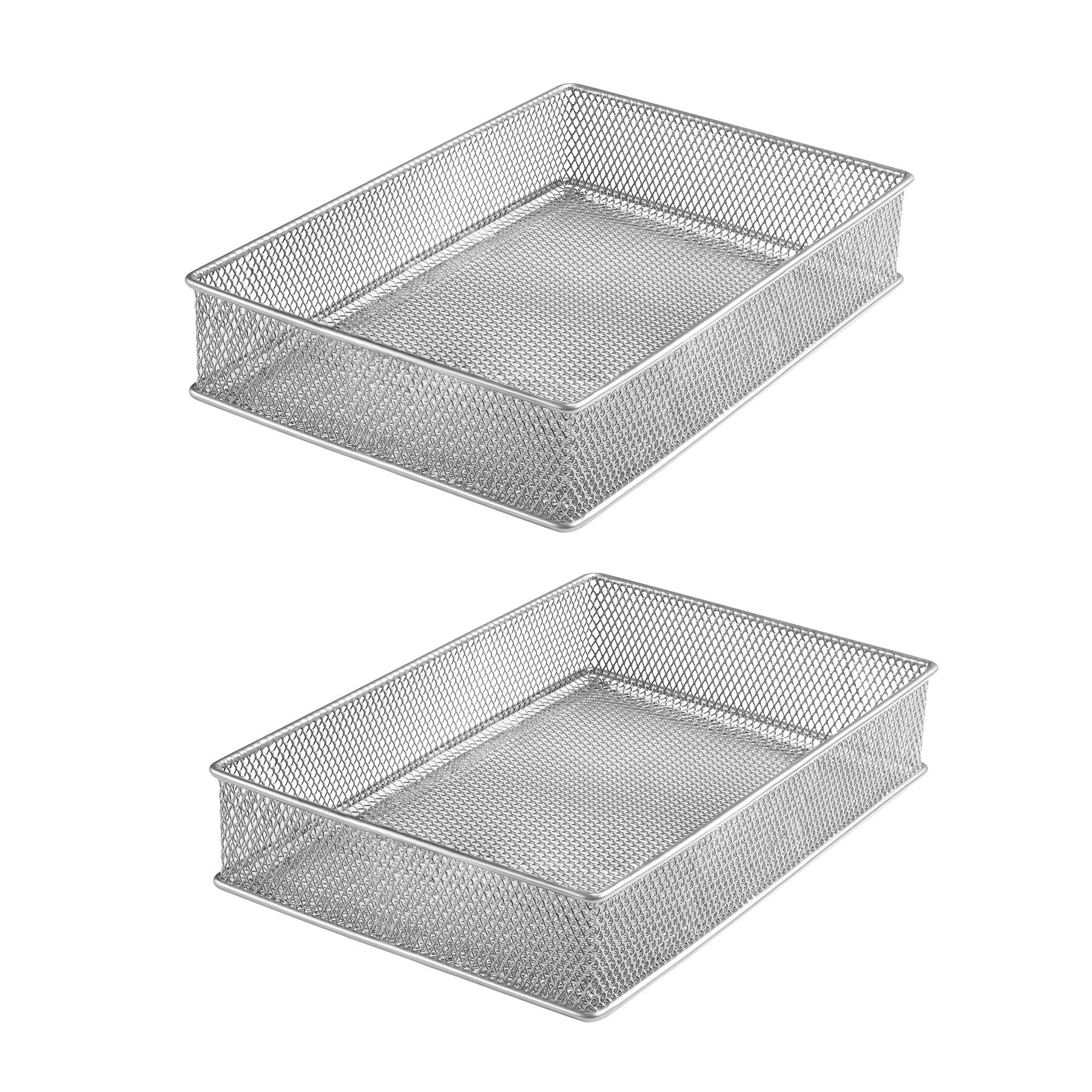 Silver Mesh Drawer Organizers