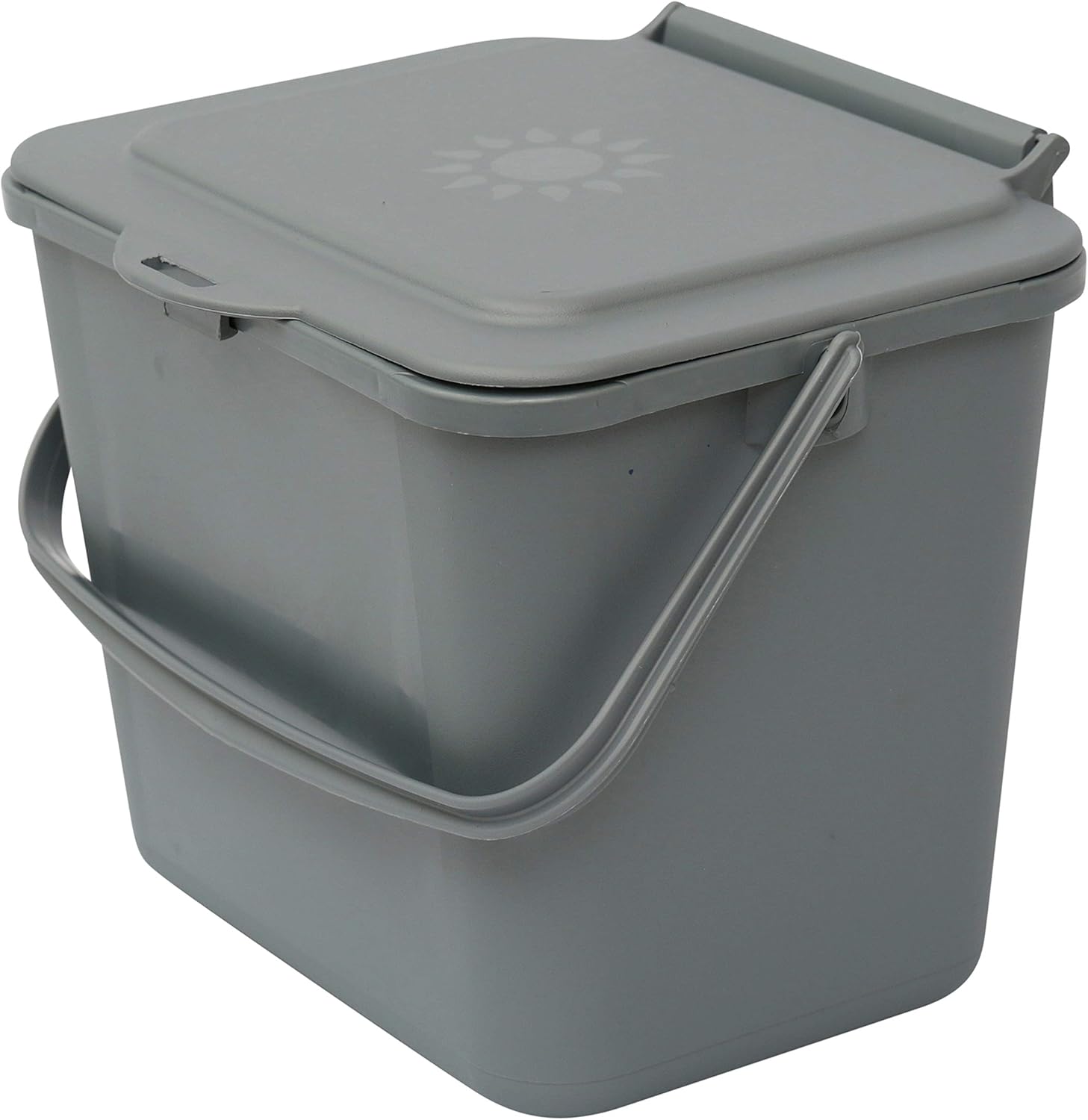 All-Green Silver Grey Kitchen Compost Caddy/Food Recycling Waste Bin ...