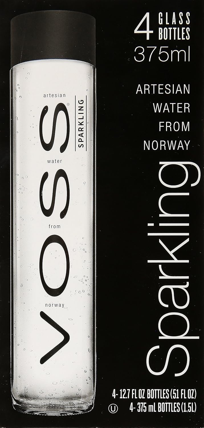 Voss Sparkling Artesian Water 4 X 375 MI : Amazon.co.uk: Grocery