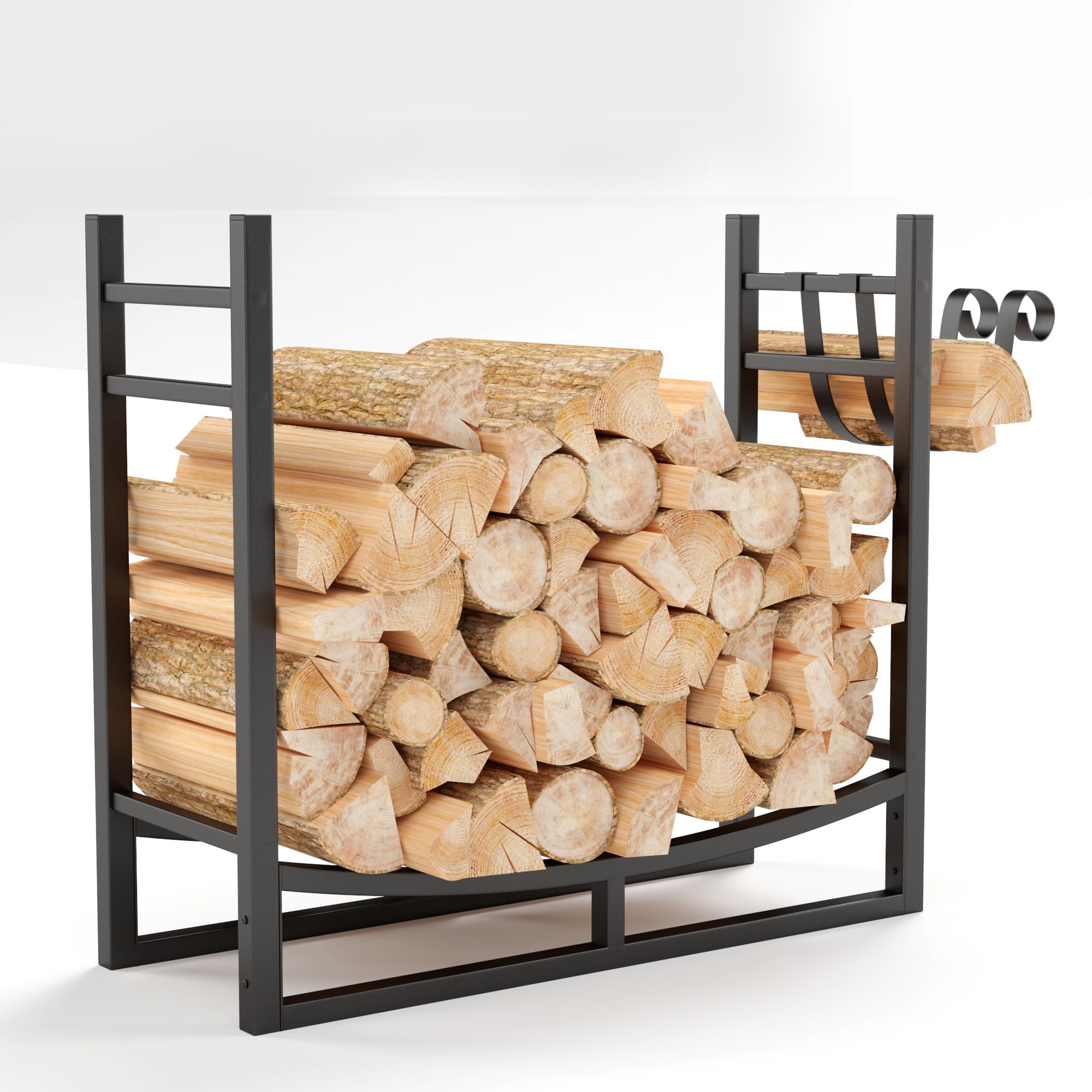 Amazon.com : PHI VILLA 30 Inches Tall Fireplace Log Carriers Holders ...