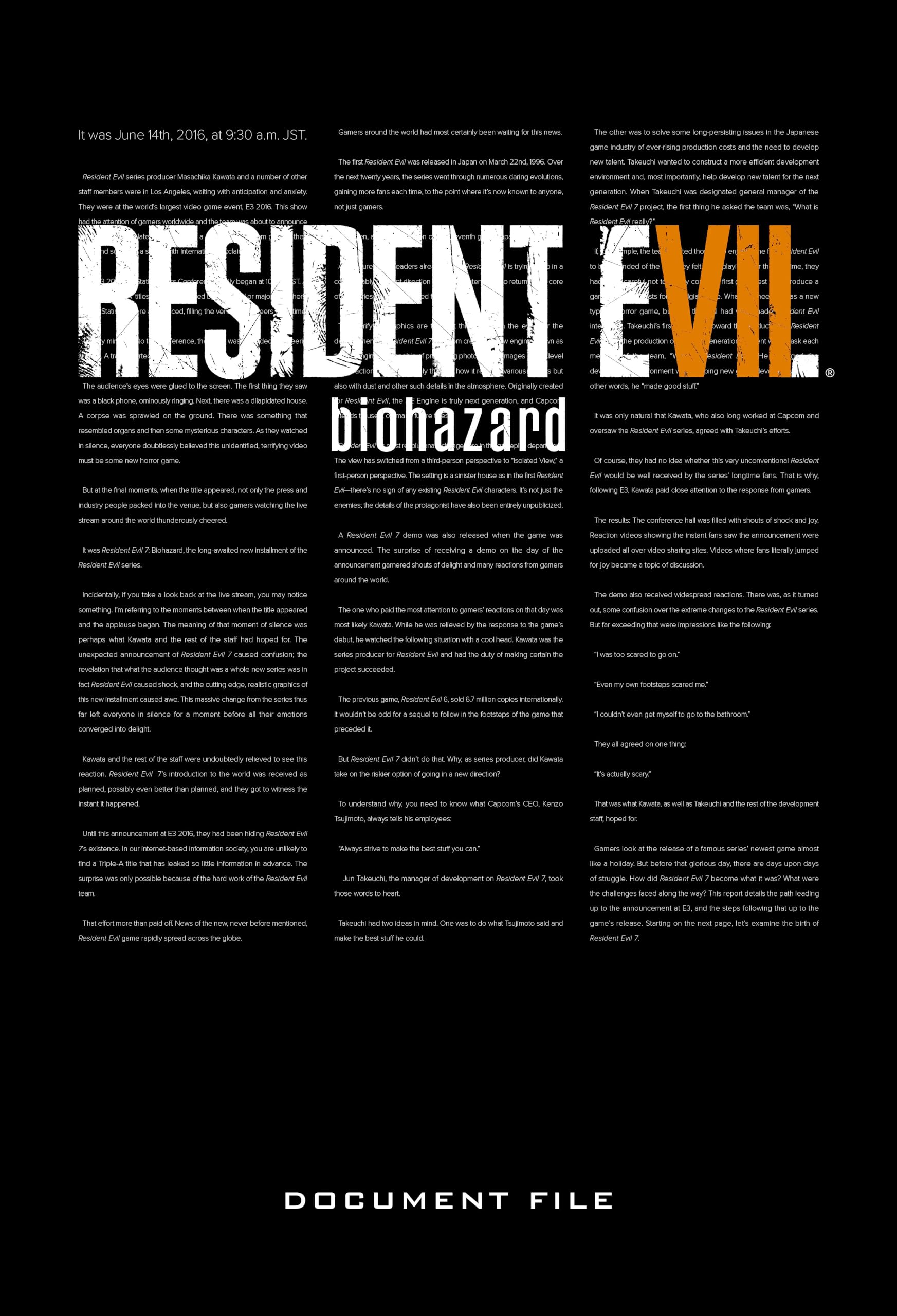 Amazon.com: Resident Evil 7: Biohazard Document File: 9781506721668 ...