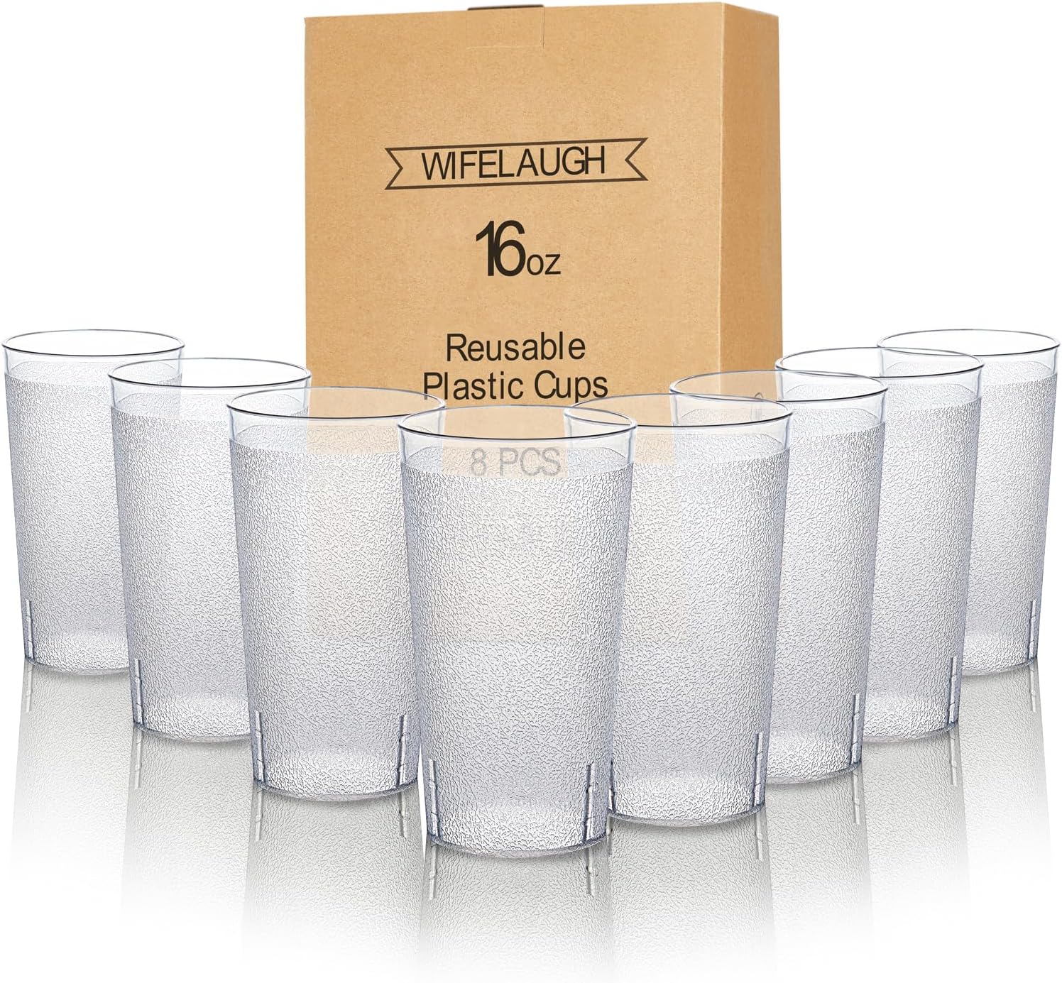 Amazon.com: Plastic Cups Reusable, Plastic Tumblers Drinking Glasses ...