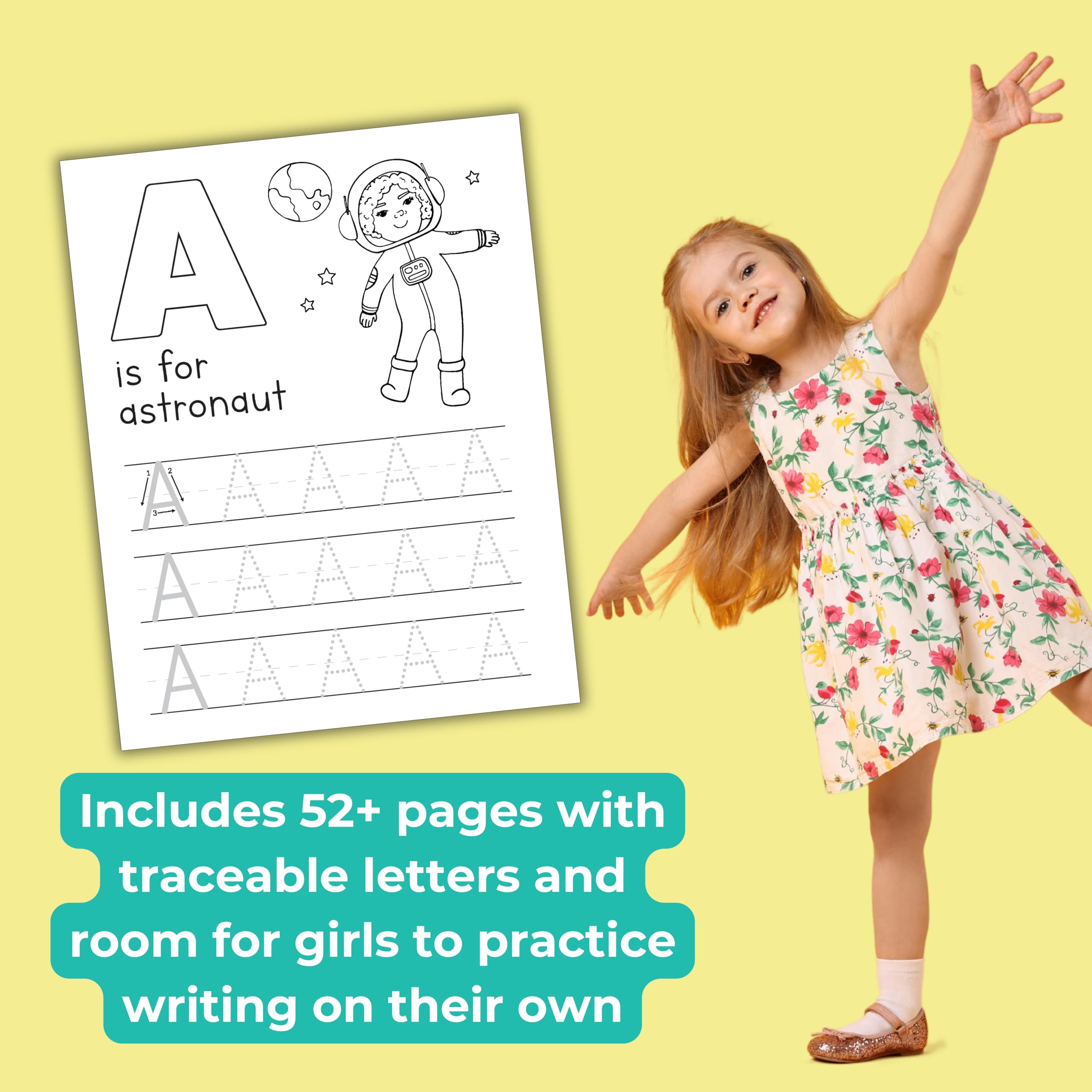 Snapklik.com : G Is For Girl: Trace & Learn Letters Handwriting ...