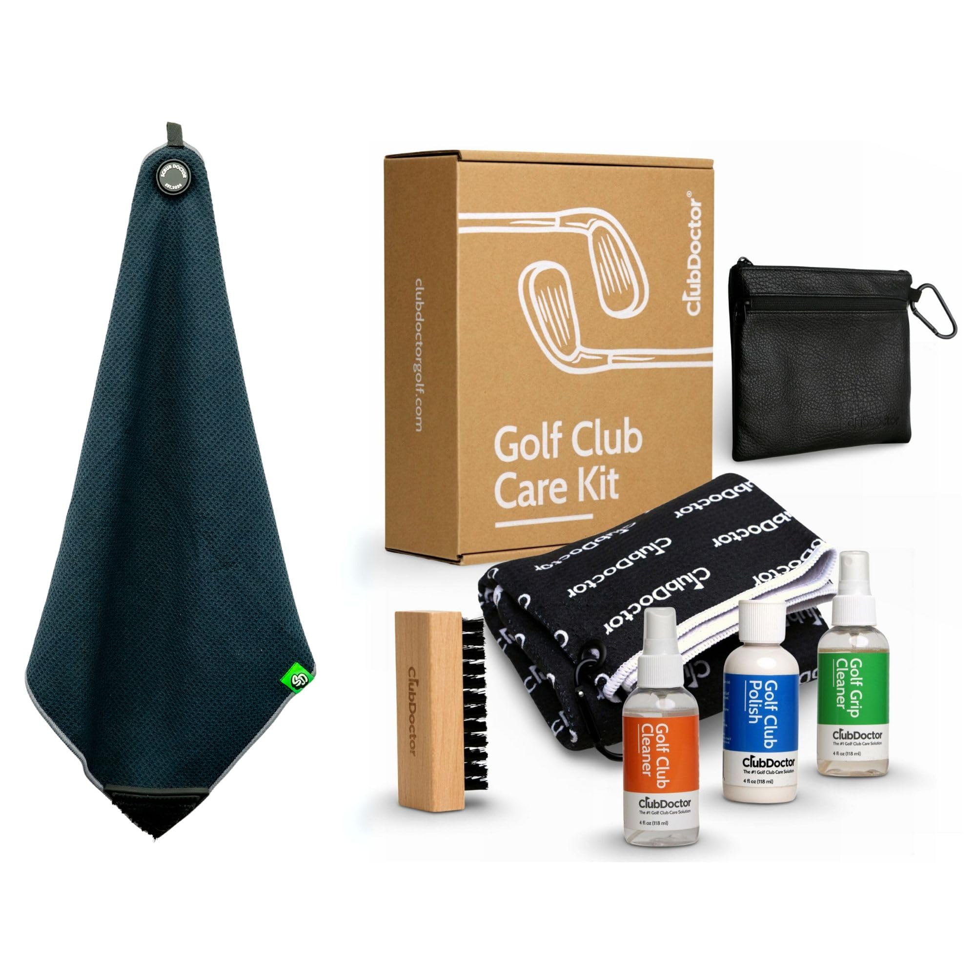Amazon.com : Club Doctor Golf Club Care Kit + Scrub Doctor Golf Towel w/Built-in Scrub Brush and ...