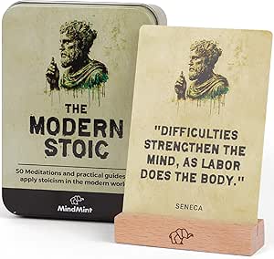 Amazon.com: MindMint Daily Stoicism Affirmation Cards - 50 Stoic Life ...