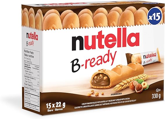 NUTELLA B-Ready Lot de 15 barres à goûter 330 g : Amazon.ca: Tout le reste